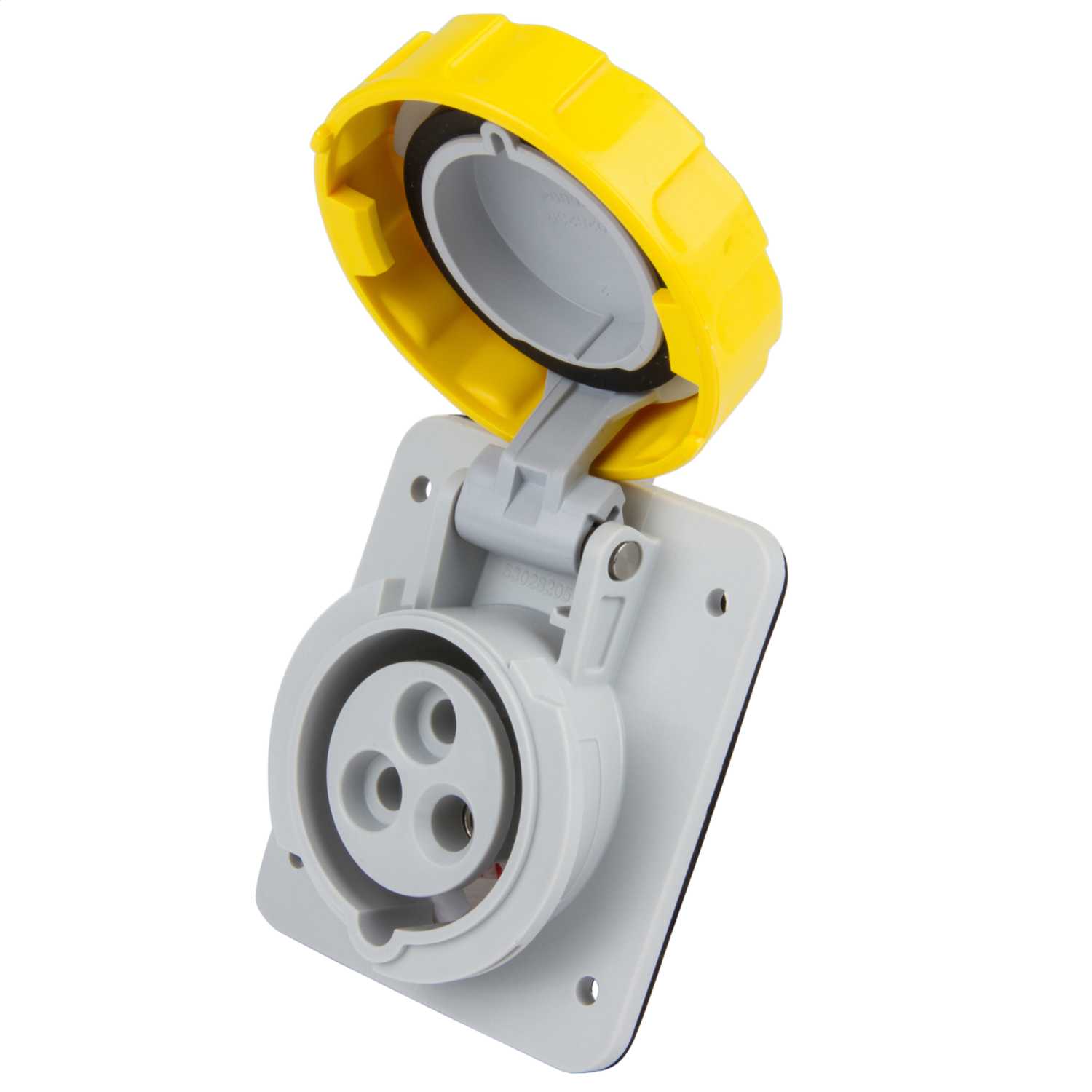 Gewiss 16A 2P+E 110V Angled Panel Mounted Socket IP67 (GW62224H) | CEF