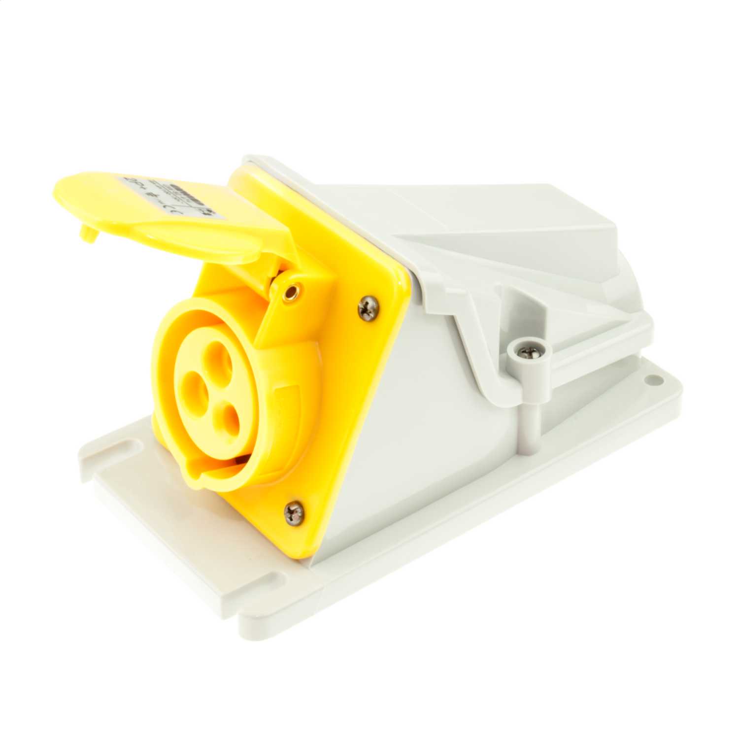 Gewiss 16A 2P+E 110V Angled Wall Mounted Socket IP44 (GW62474) | CEF