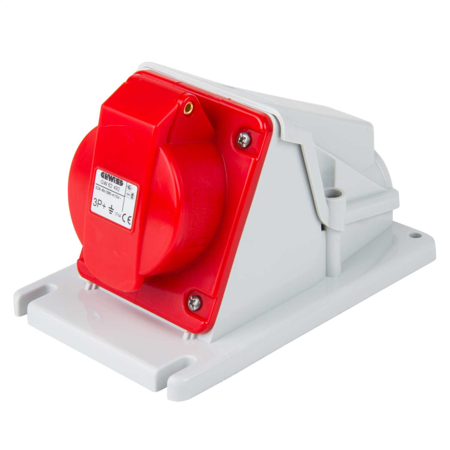 Gewiss 32A 3P+E 415V Wall Mounted Socket Outlet IP44 (GW62492) | CEF
