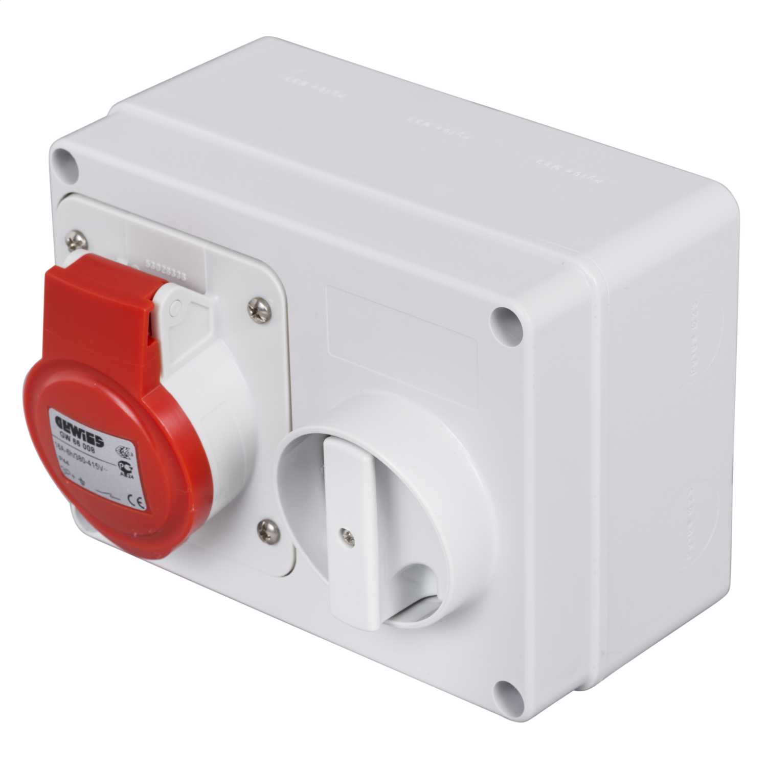 Gewiss 16A 3P+E 415V Interlocked Switched Socket IP44 (GW66008) | CEF