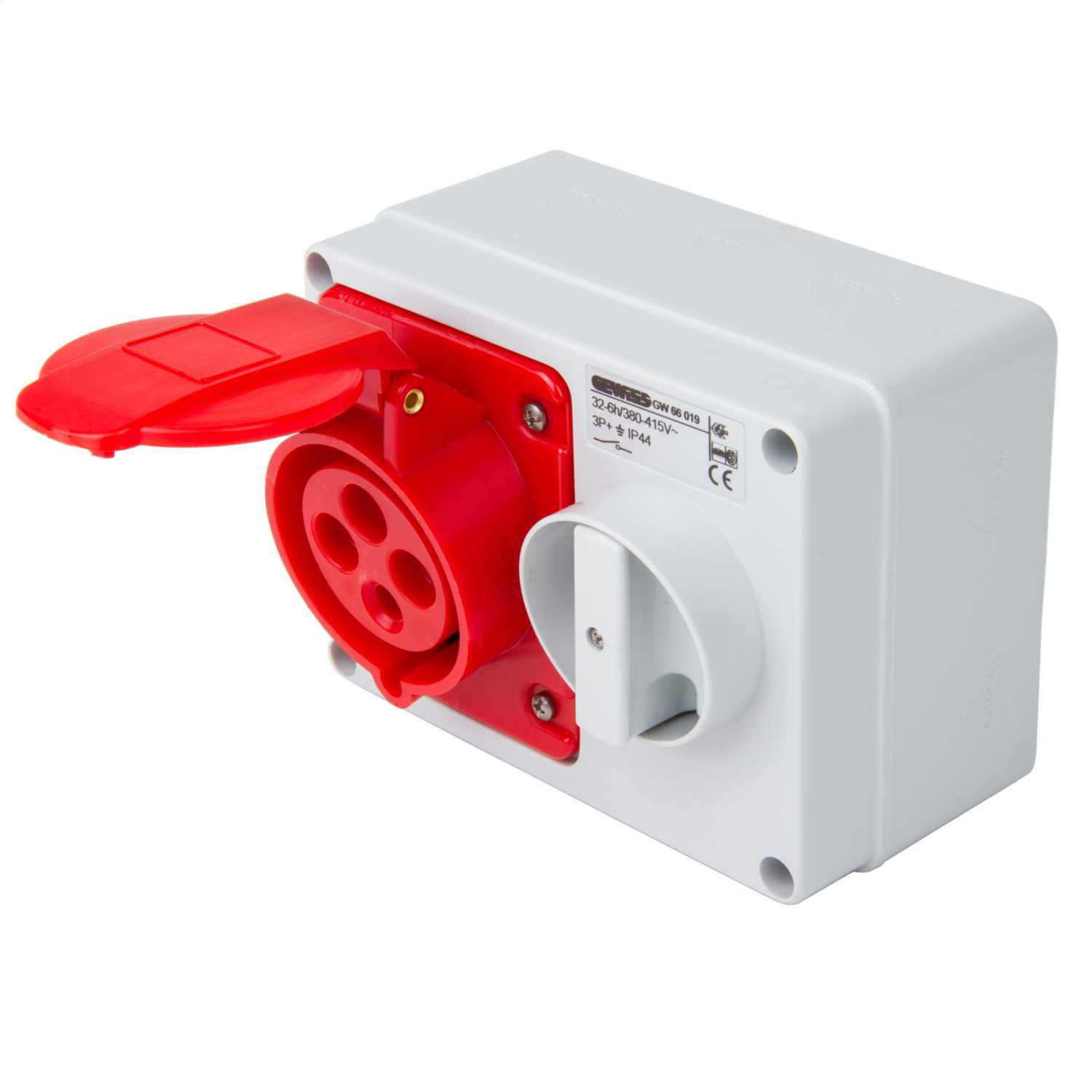 Gewiss 32A 3P+E 415V Interlocked Switched Socket IP44 (GW66019) | CEF