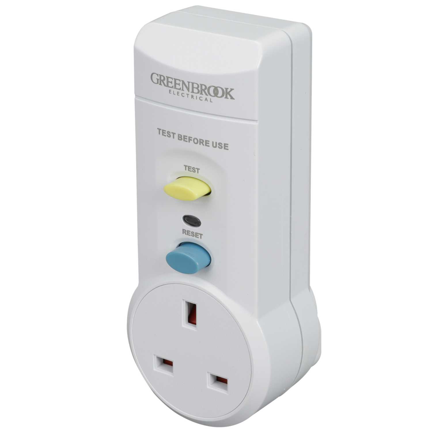 Greenbrook 13A 30mA RCD Safety Adaptor White (RCDA-C) | CEF