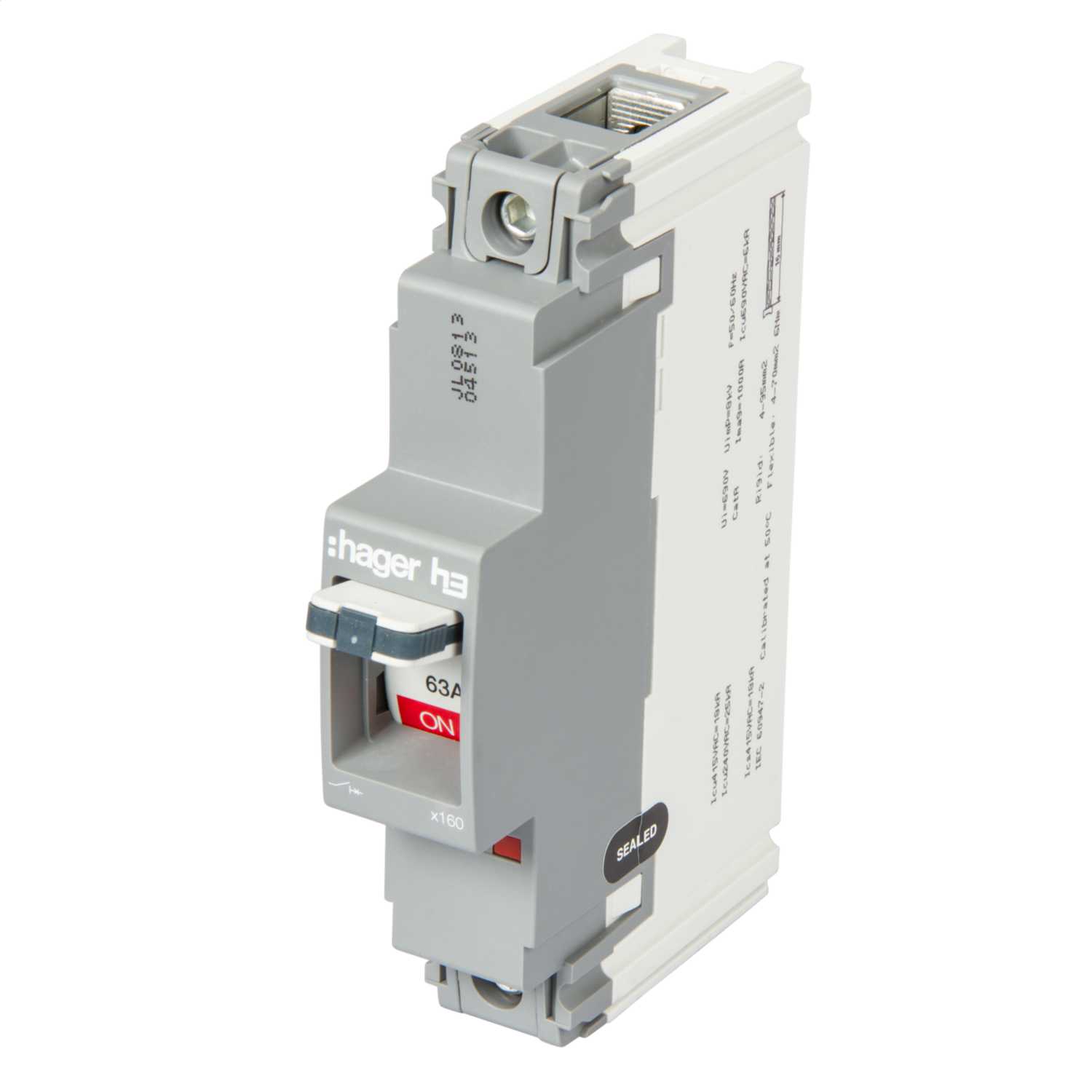 Hager 63A Single Pole 18kA MCCB (HDA061Z) | CEF