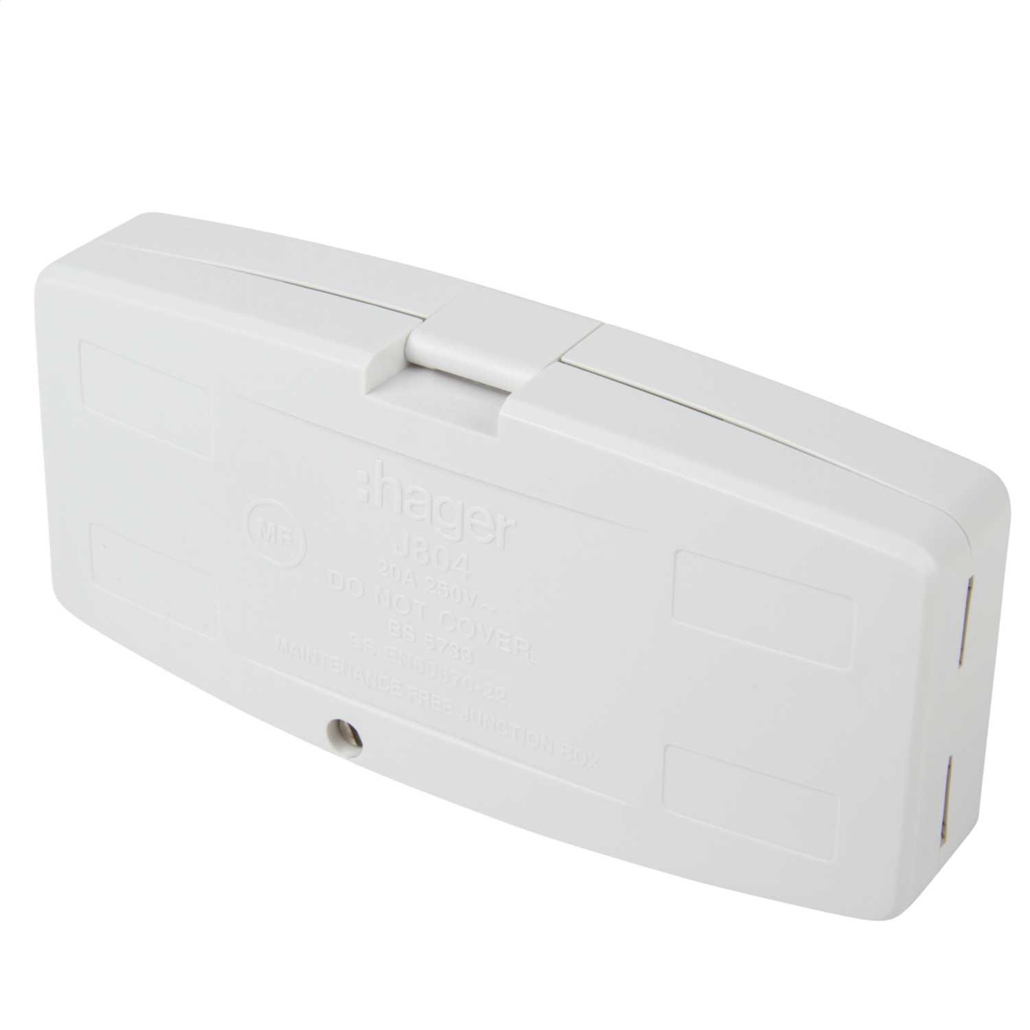 Hager Ashley 20A 4 Terminal 17th Edition Junction Box White (J804) | CEF