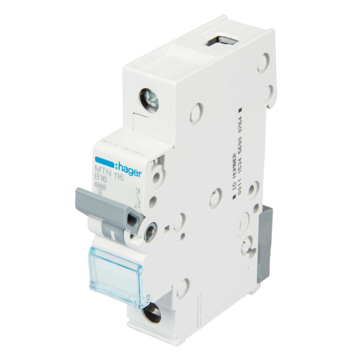 Hager 16A Single Pole 6kA B Curve MCB (MTN116) | CEF