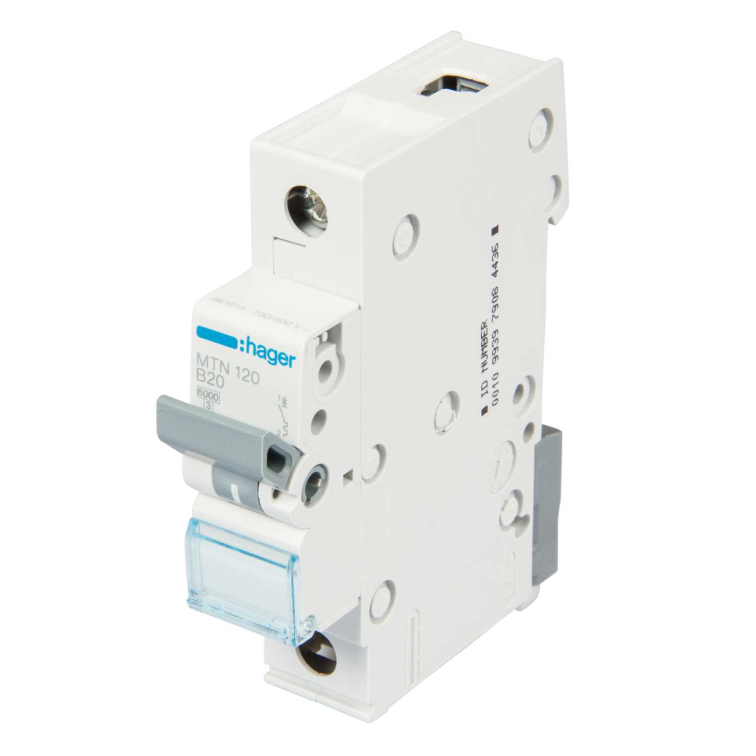 Hager 20A Single Pole 6kA B Curve MCB (MTN120) | CEF