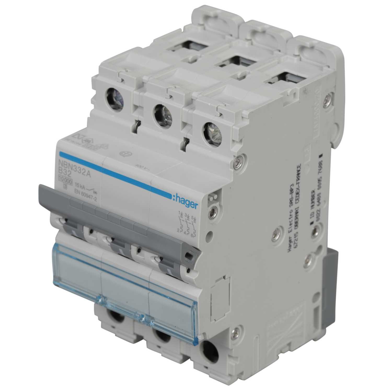 Hager 32A Triple Pole 10kA B Curve MCB (NBN332A) | CEF
