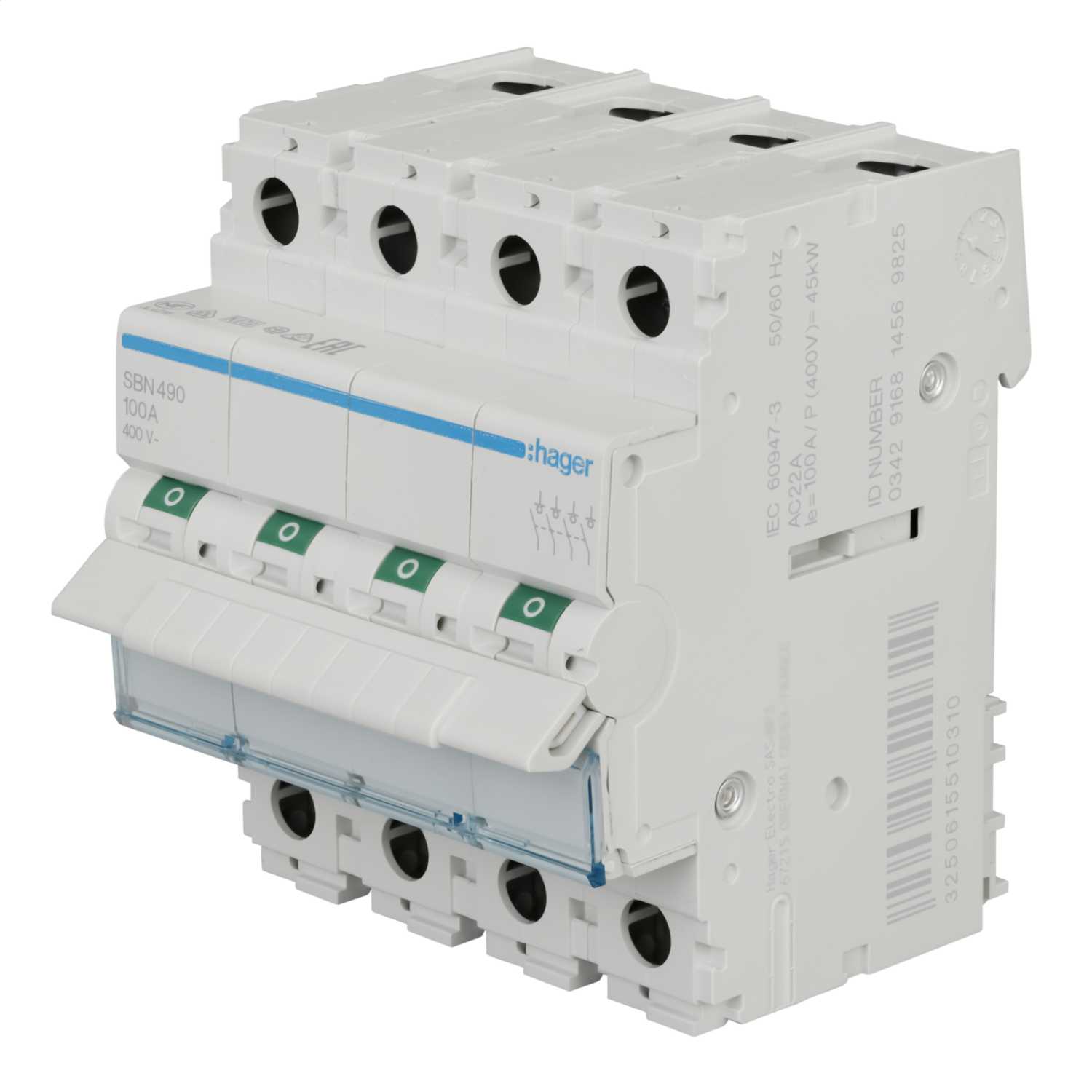 Hager 100A 4 Pole Switch Disconnector (SBN490) | CEF