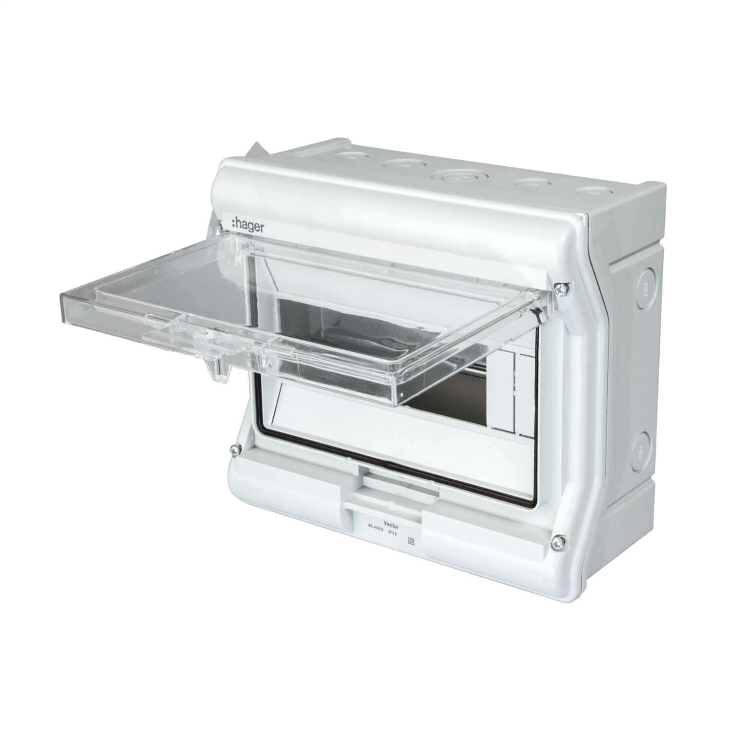 Hager 10 Module Insulated IP55 Enclosure with Earth and Neutral Bar ...