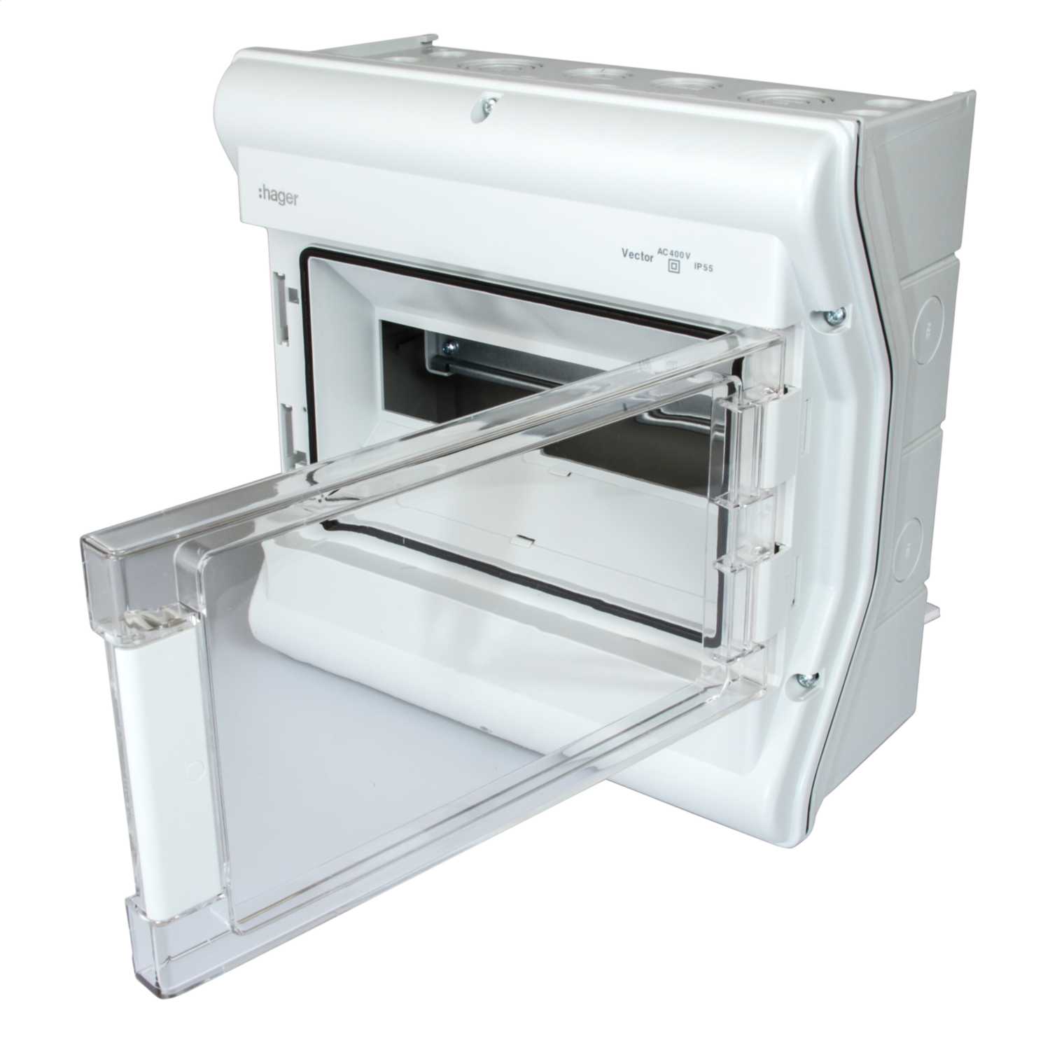 Hager 12 Module Insulated IP55 Enclosure with Earth and Neutral Bar ...