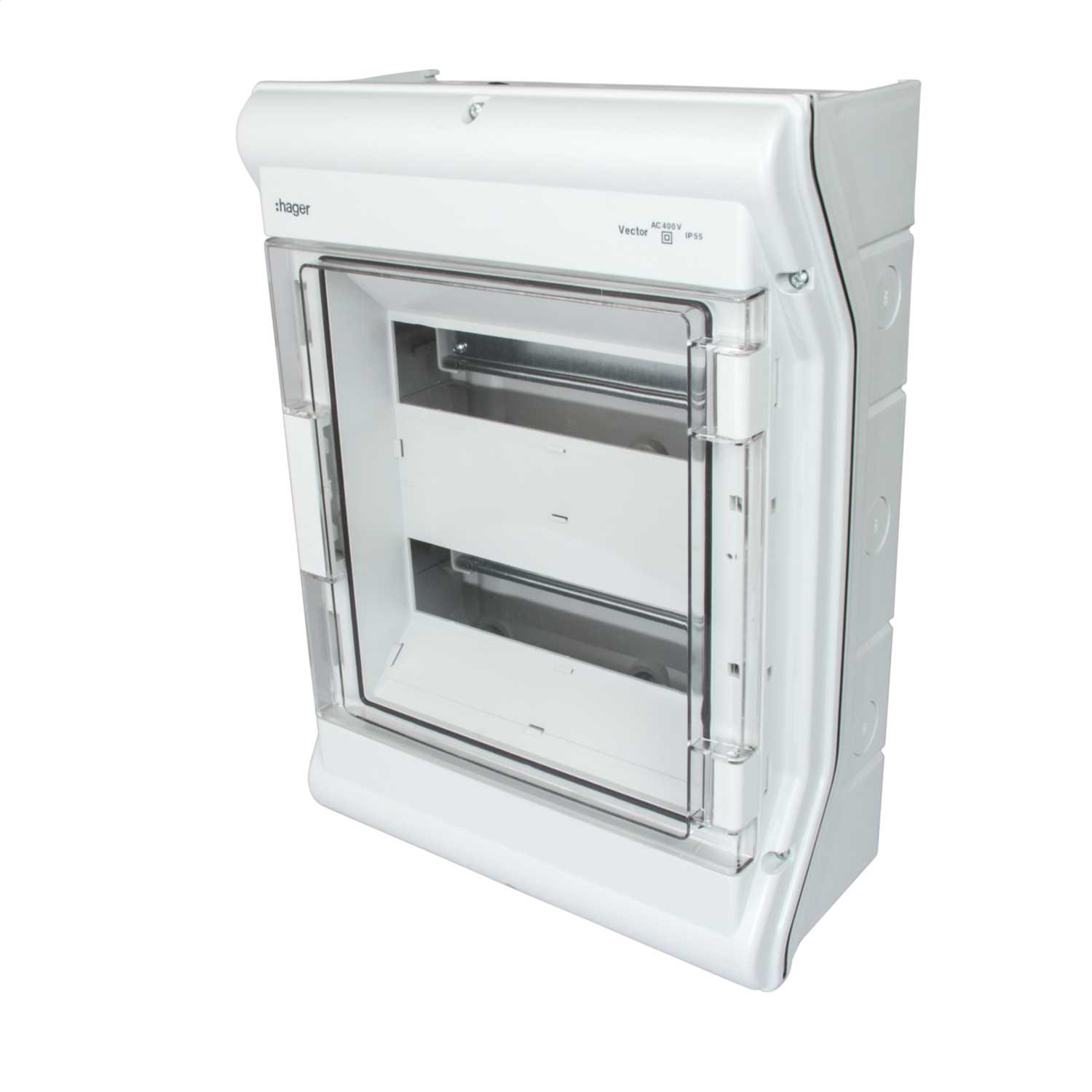 Hager 24 Module Insulated IP55 Enclosure with Earth and Neutral Bar ...