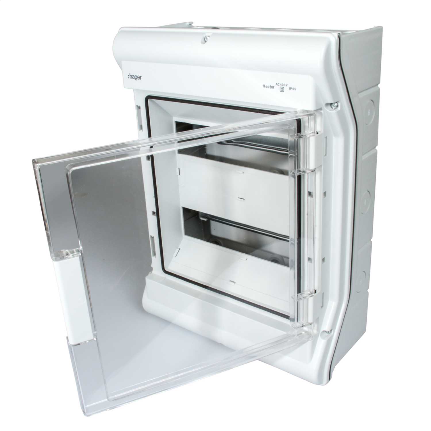 Hager 24 Module Insulated IP55 Enclosure with Earth and Neutral Bar ...