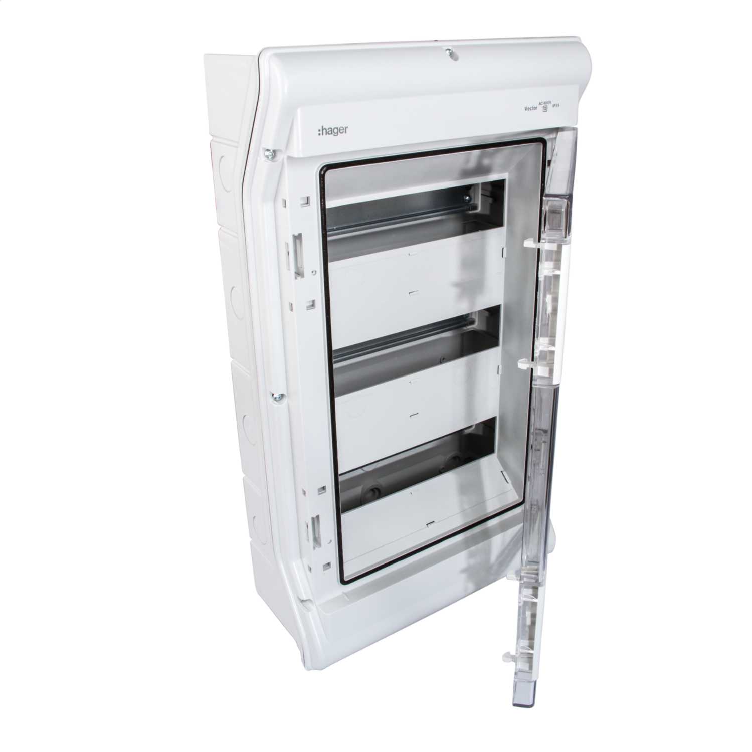 Hager 36 Module Insulated IP55 Enclosure with Earth and Neutral Bar ...