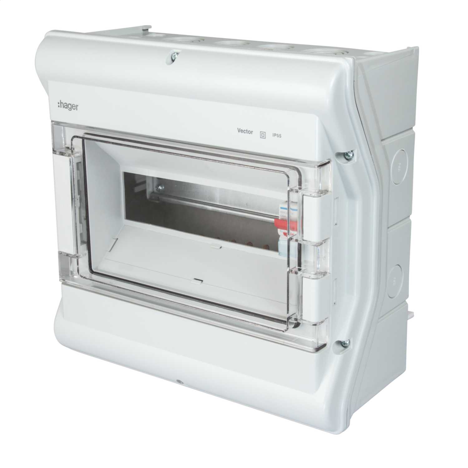 Hager 10 Way 100A Switch Incomer IP55 Weather Proof Garage Unit (VW110G ...