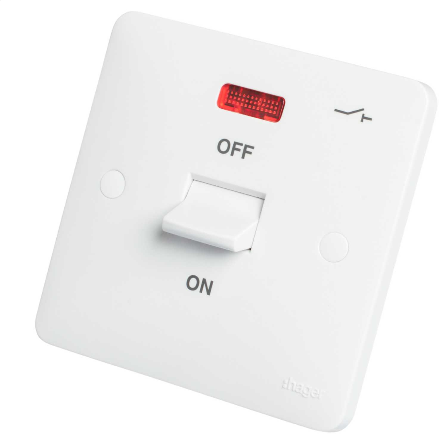 Hager Sollysta 50A DP 1 Gang Switch with Neon White (WMDP50N) | CEF
