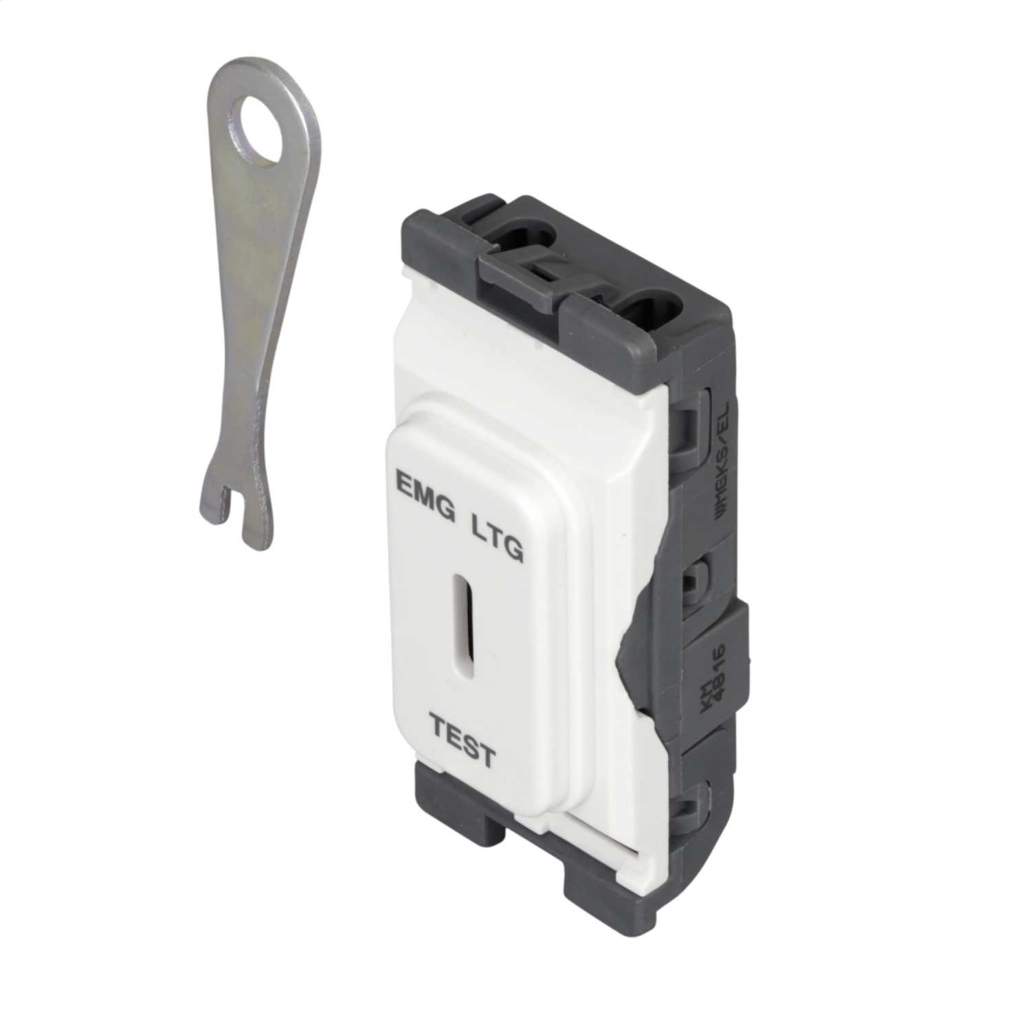 Hager Sollysta 20A Double Pole Grid Key Switch marked Emergency ...