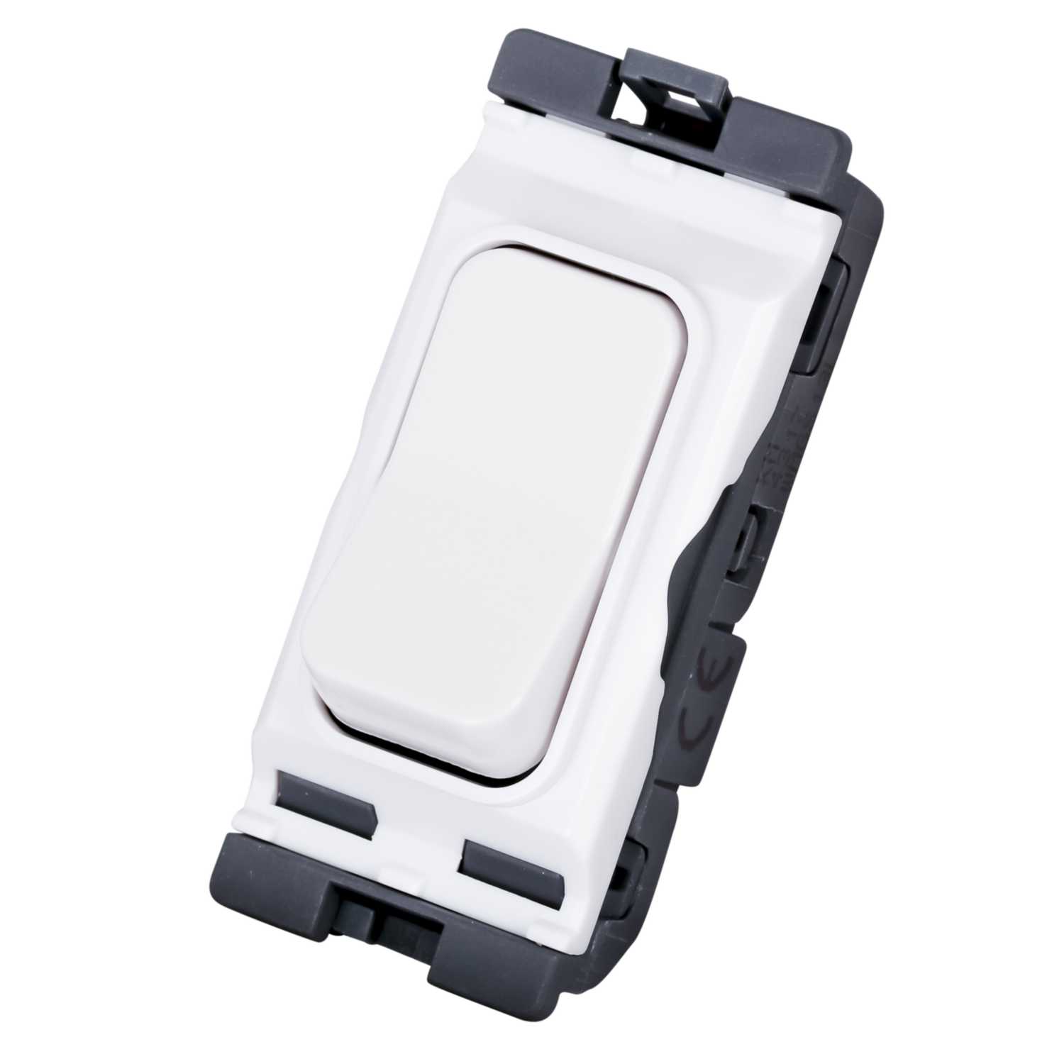 Hager Sollysta 2 Way & Centre Off Latching Grid Switch White (WMGS13L ...