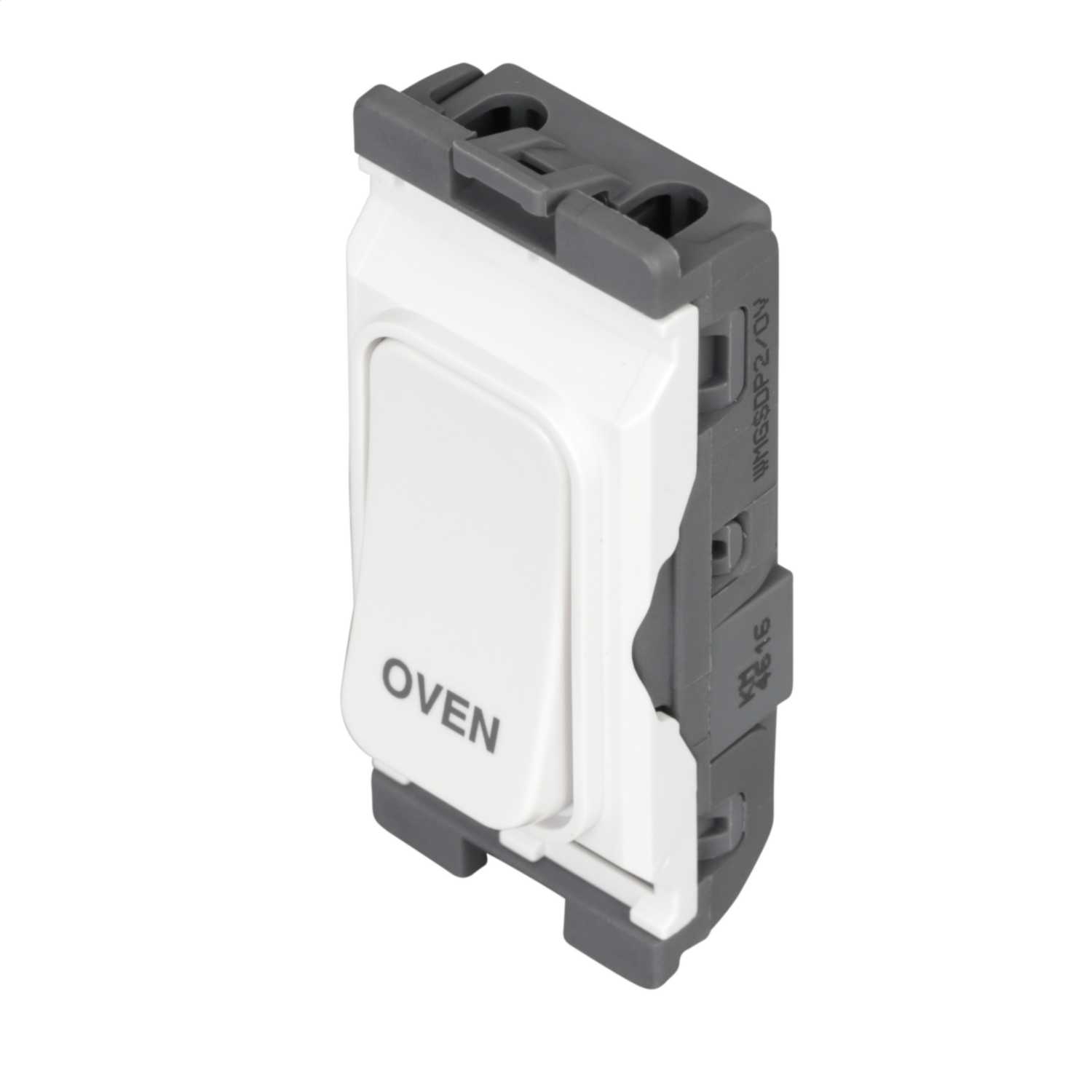 Hager Sollysta 20A Double Pole Grid Switch marked Oven (WMGSDP2/OV) | CEF