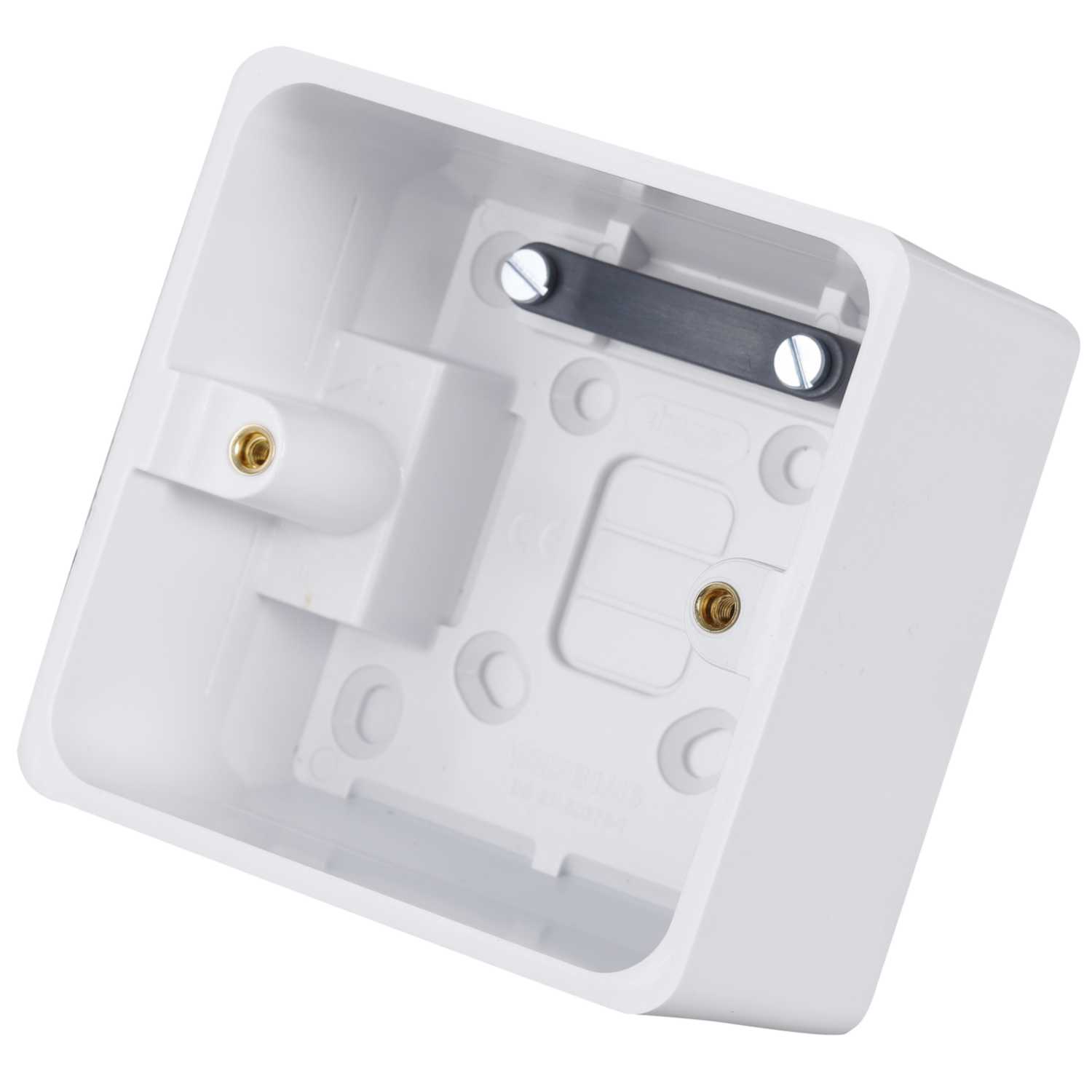 Hager Sollysta 1 Gang 46mm Pattress Back Box White (WMPB1/46) | CEF