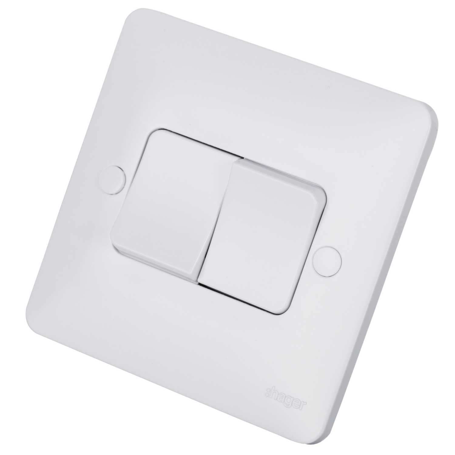 Hager Sollysta 10A 2 Gang 2 Way Light Switch Wide Rocker White (WMPS22W ...