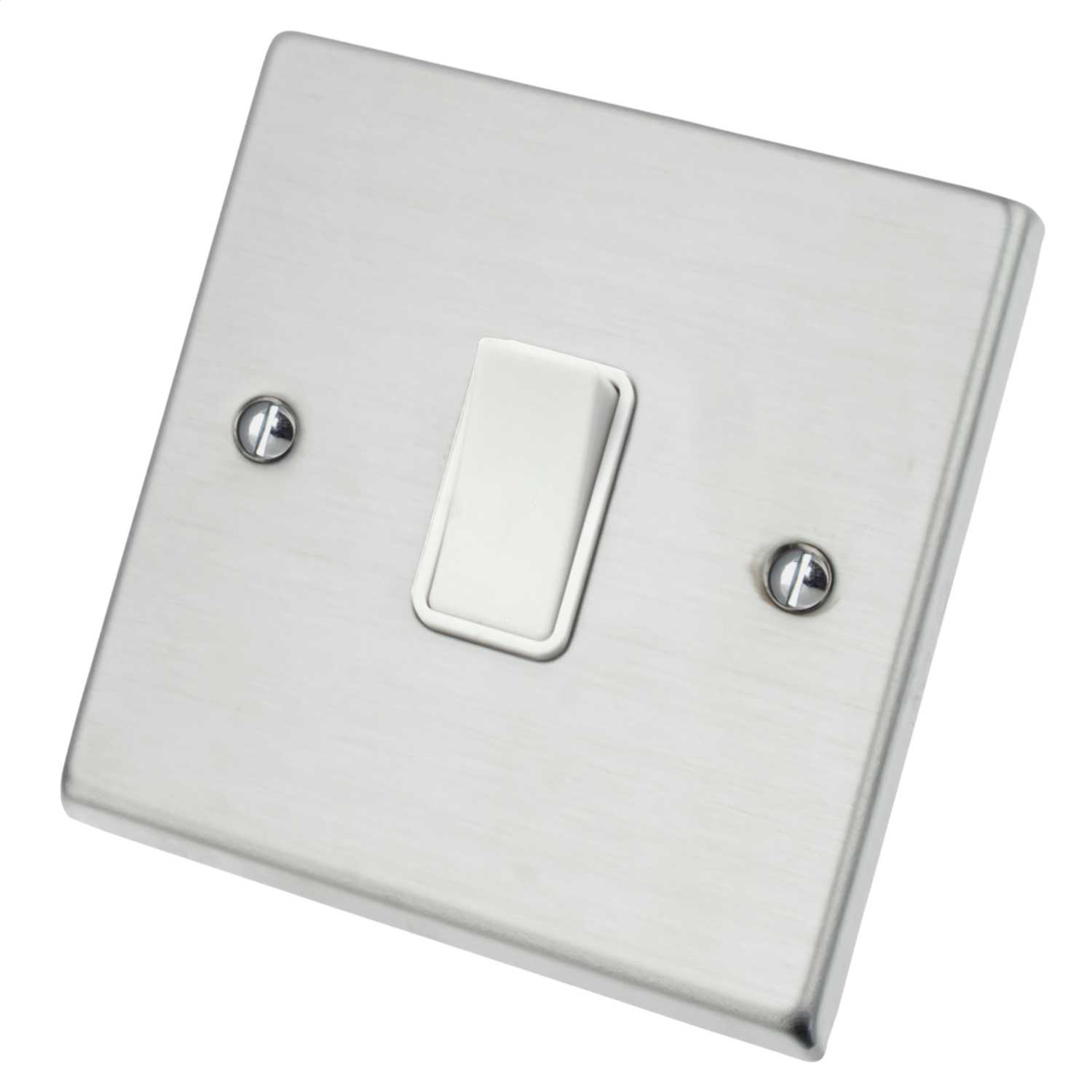 Hamilton Hartland 10A 1 Gang 2 Way Light Switch White Insert Satin ...