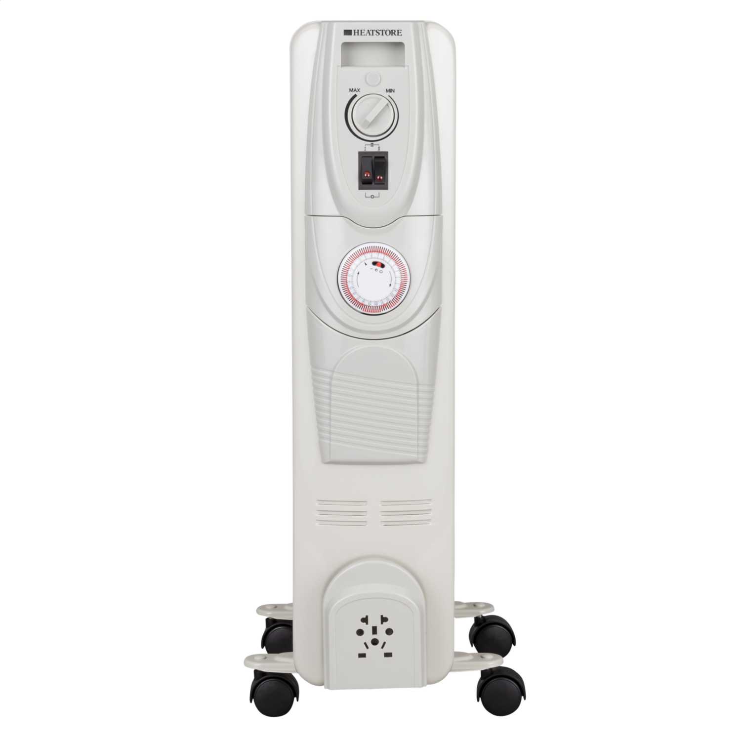 Heatstore 1.5kW Oil Filled Column Radiator with Timer White ...