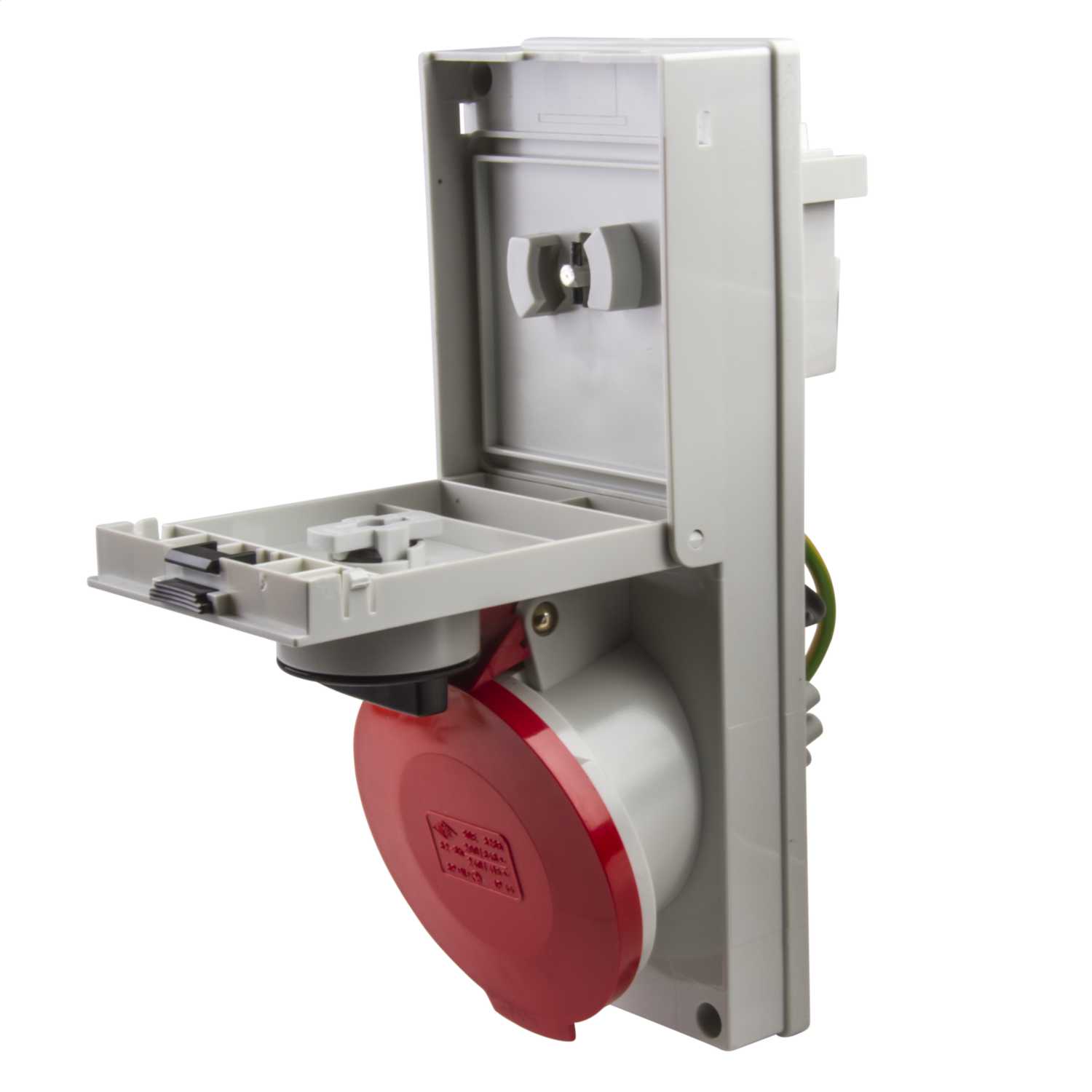 Ilme 16A 3P+N+E 415V Interlocked Switched Socket Front IP44 (SQE1665) | CEF