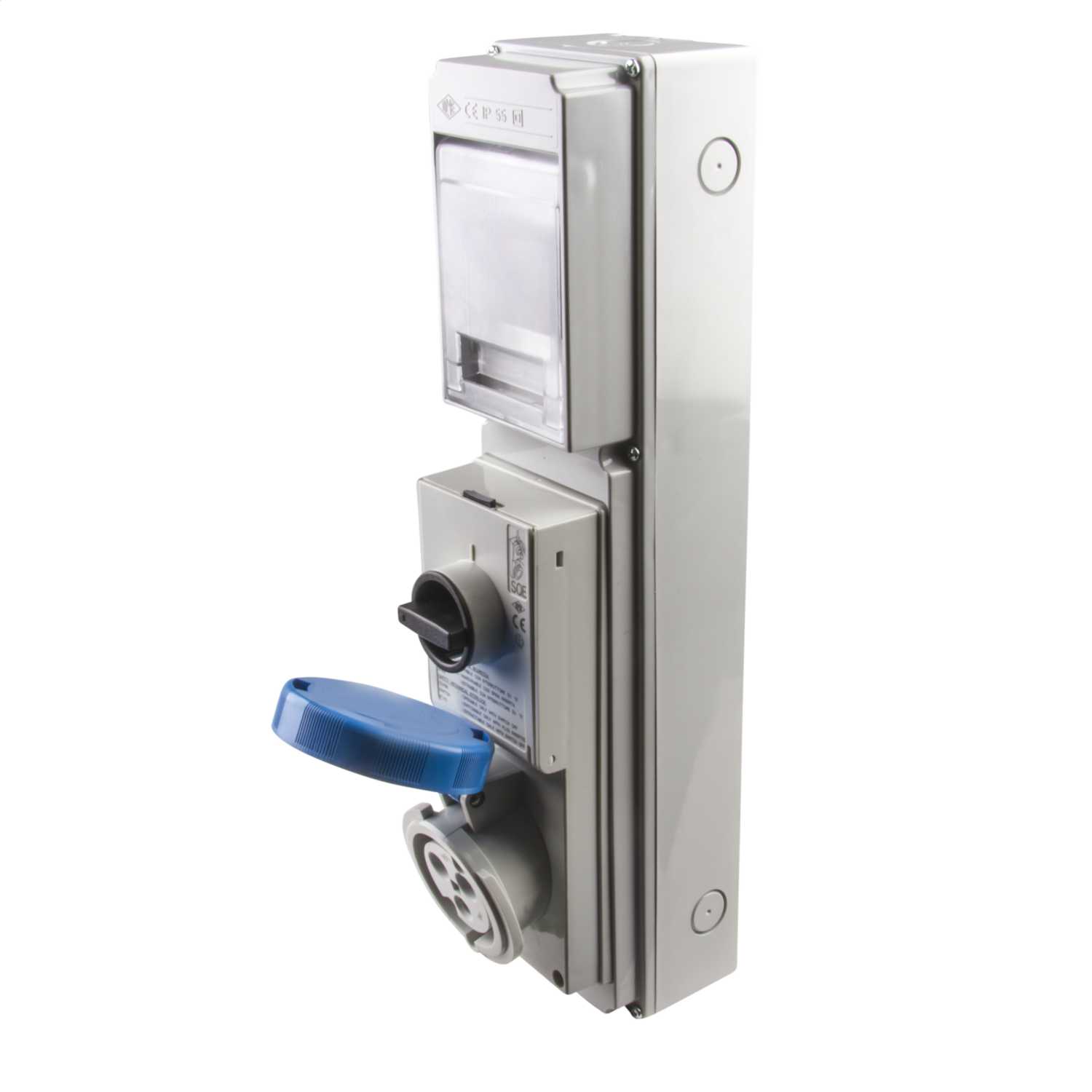 Ilme 32A 2P+E 230V Interlocked Switched Socket with RCD Compartment ...