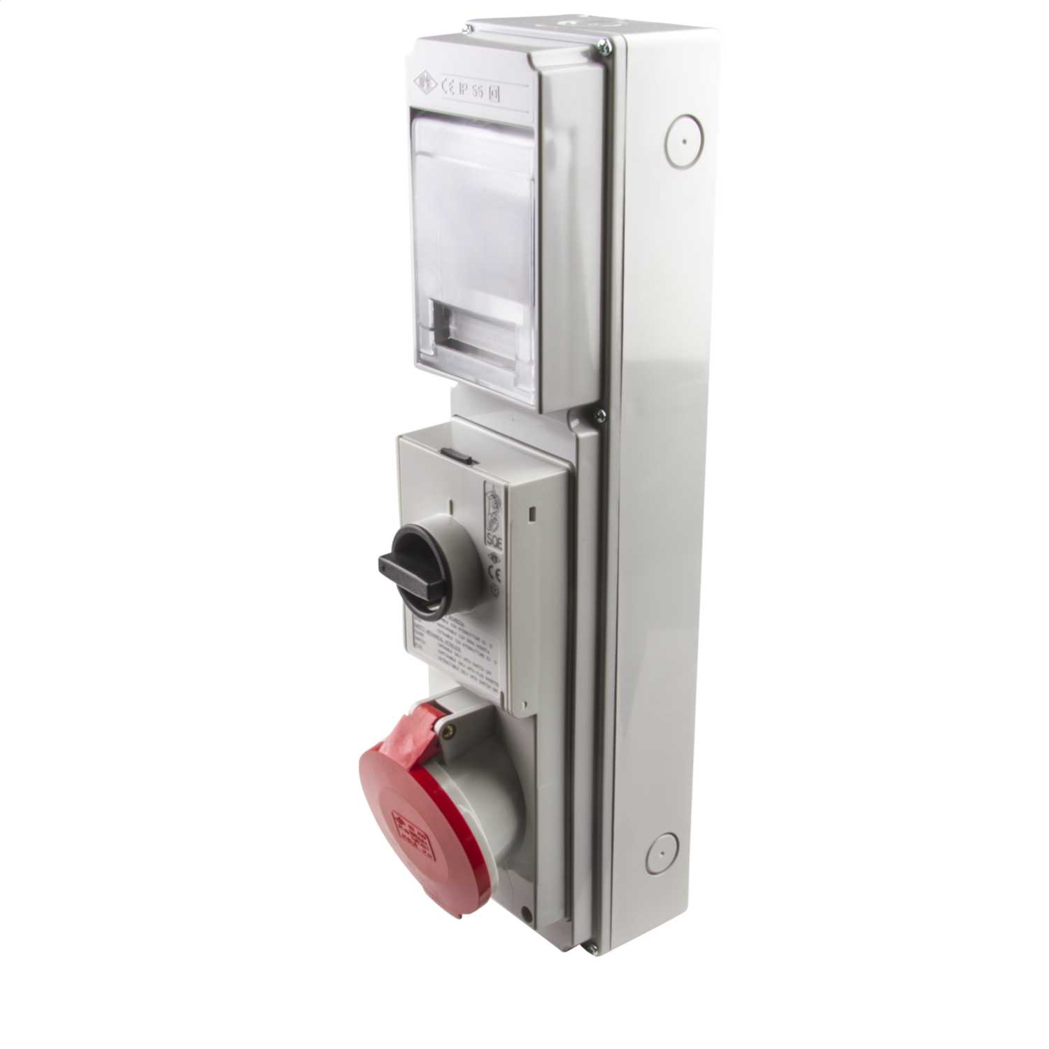 Ilme 32A 3P+N+E 415V Interlocked Switched Socket with RCD Compartment ...