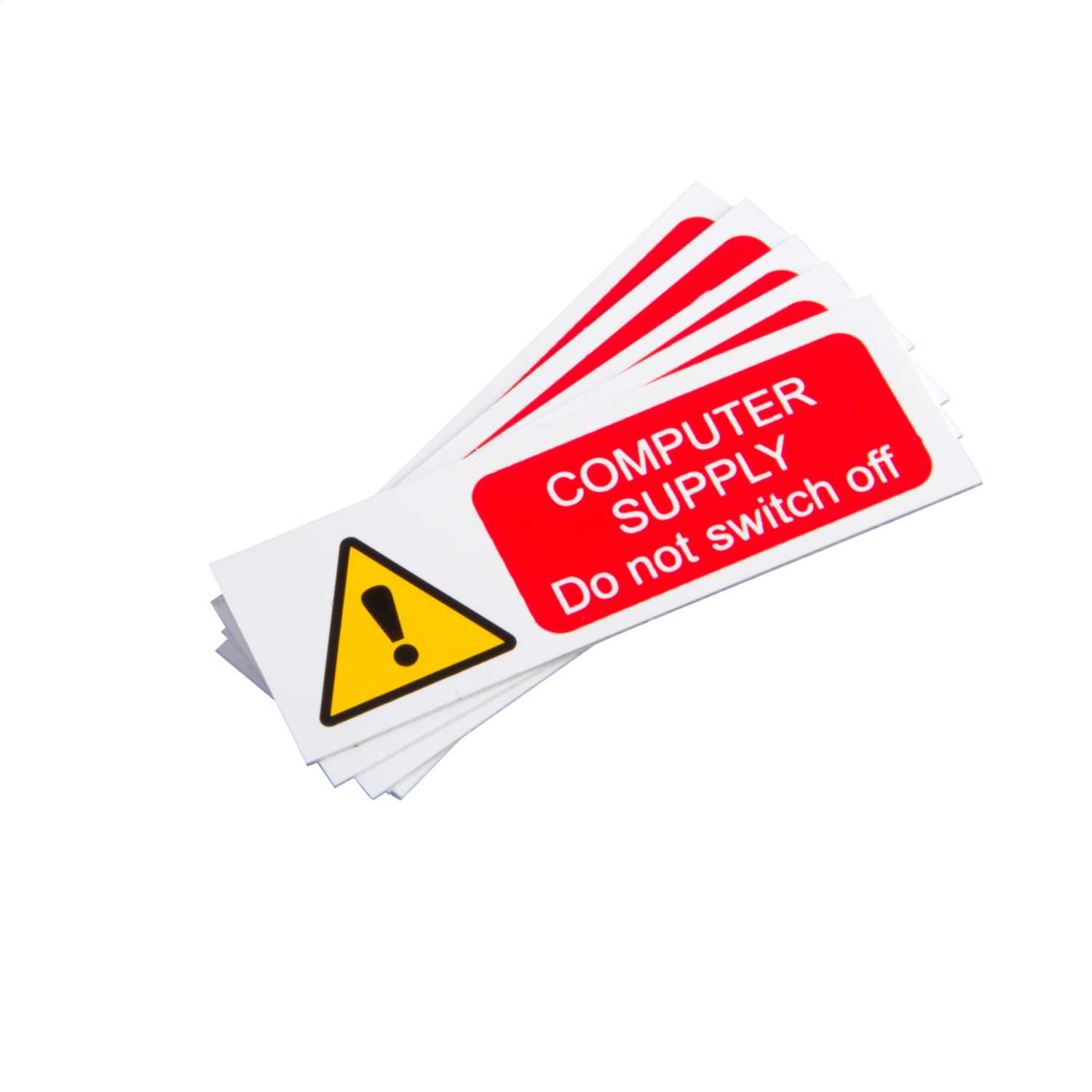 Industrial Signs 75mm x 25mm Computer Supply Do Not Switch Off Label ...