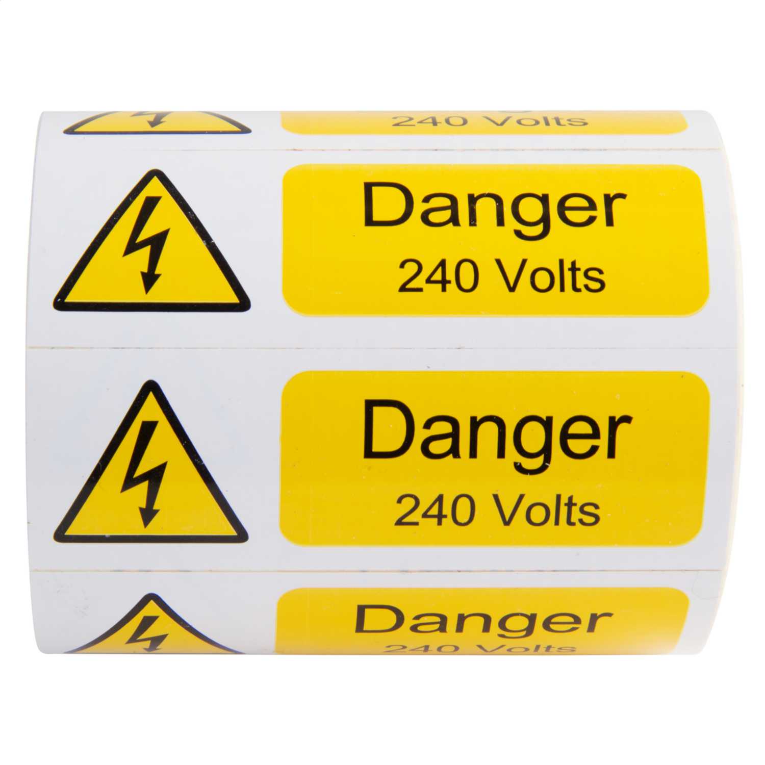 Industrial Signs 75mm x 25mm Danger 240 Volts Label (Roll of 250 ...