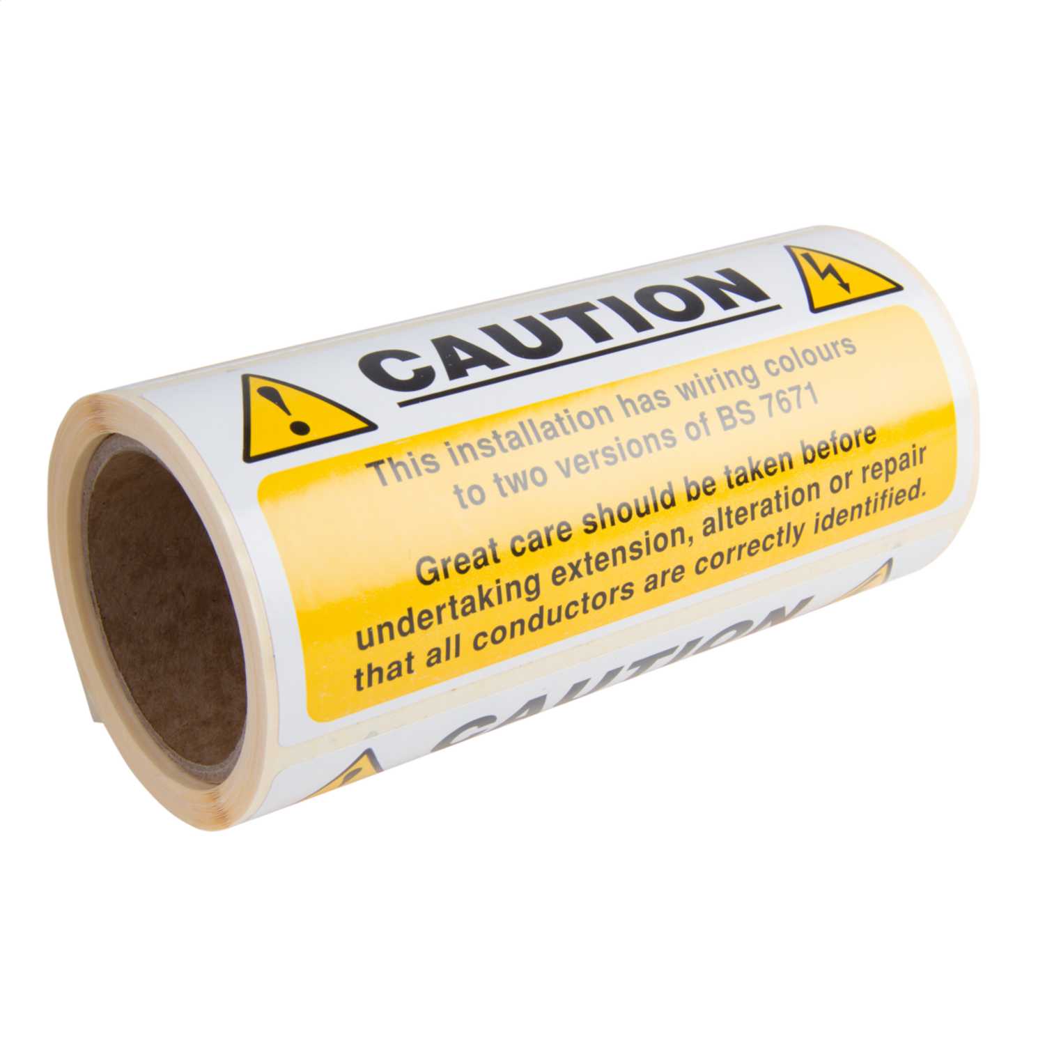 Industrial Signs 130mm x 60mm Caution Mixed Cable Label (Roll of 100 ...