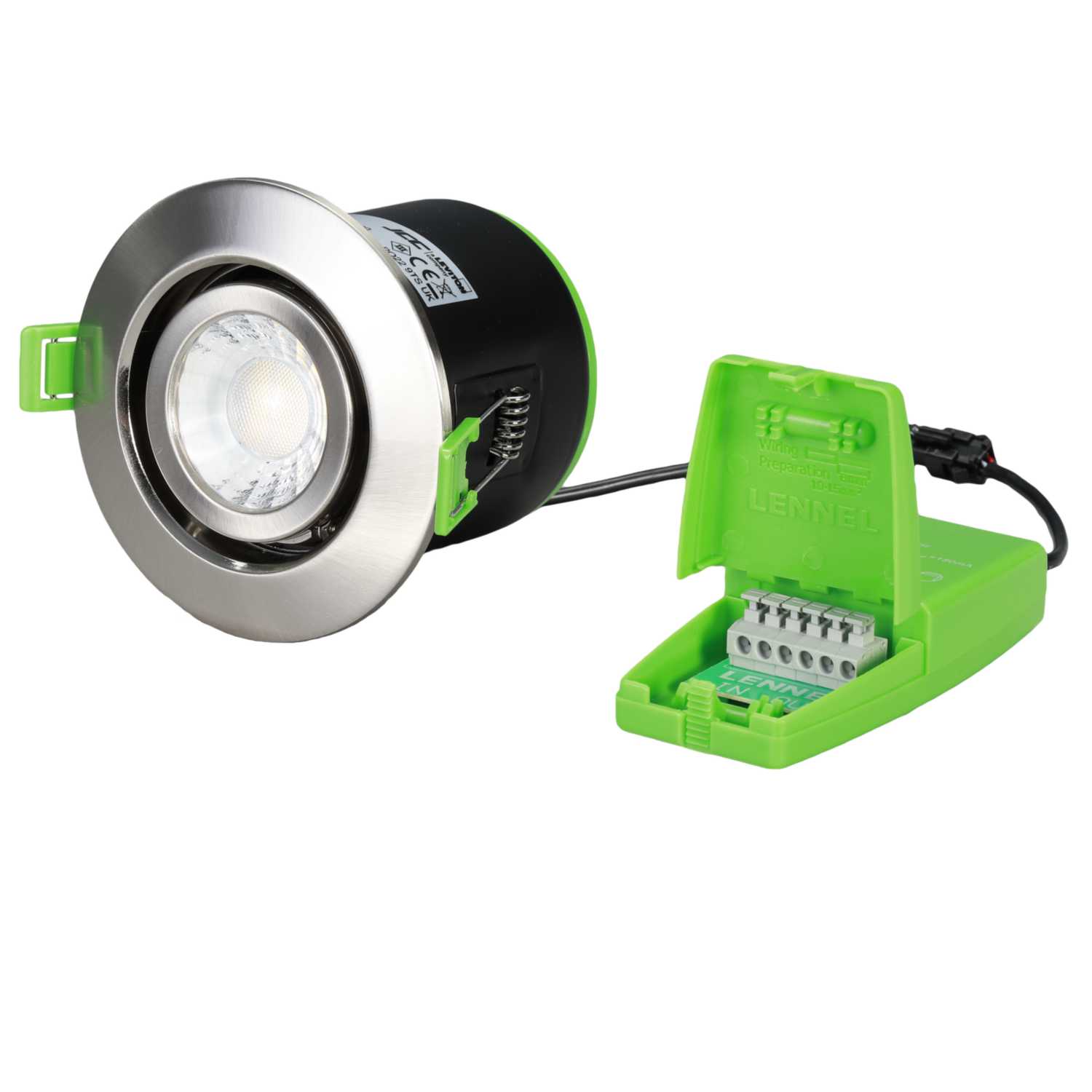 JCC V50 7.5W LED Fire Rated Colour Selectable Dimmable Tilt Downlight ...