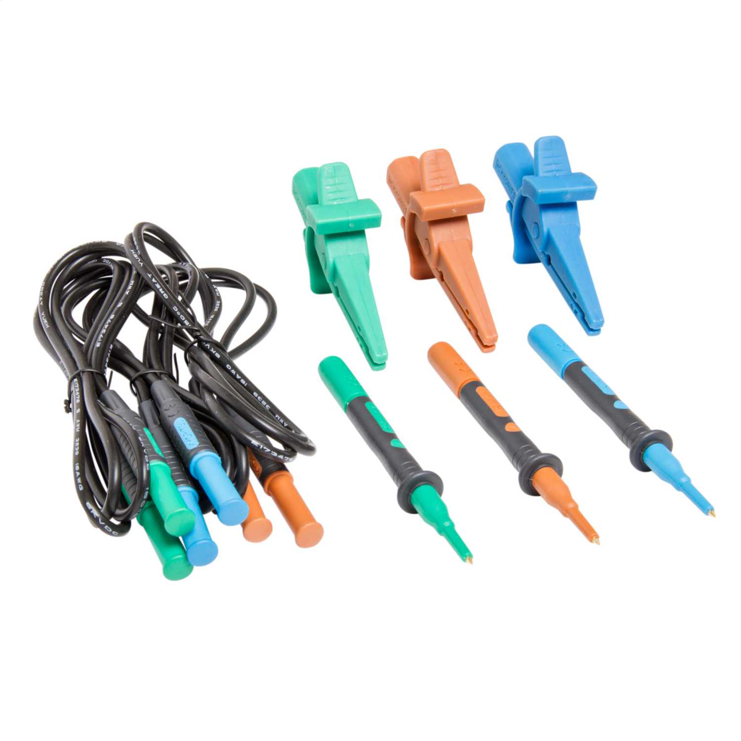 Kewtech 3 Wire Unfused Test Lead Set with Crocodile Clips (ACC065) | CEF