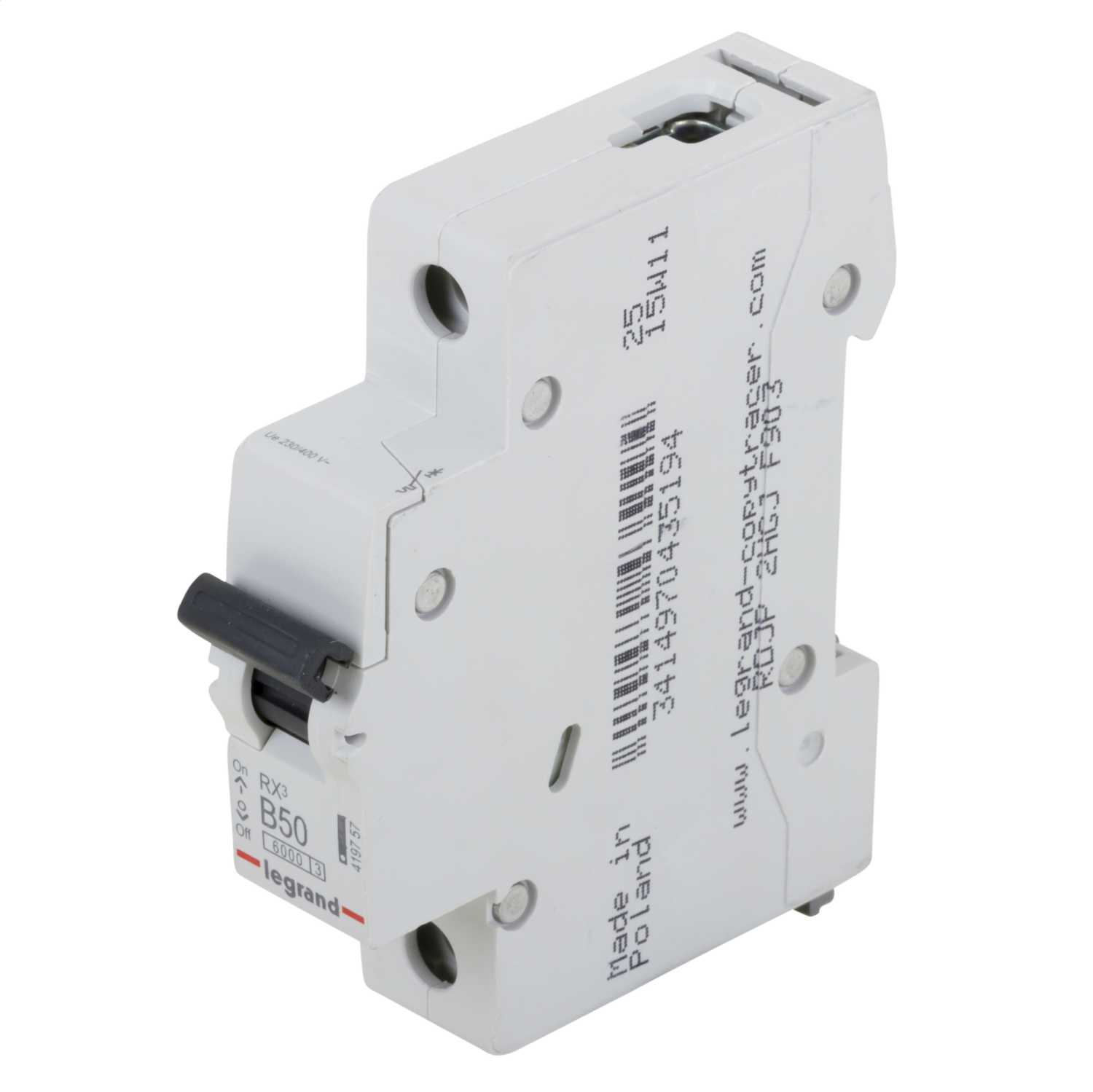 Legrand 50A Single Pole 6kA B Curve MCB (419757) | CEF