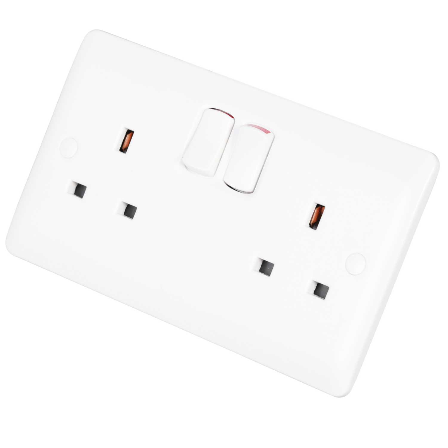 Legrand 13A SP 2 Gang Switched Socket White (730076) | CEF