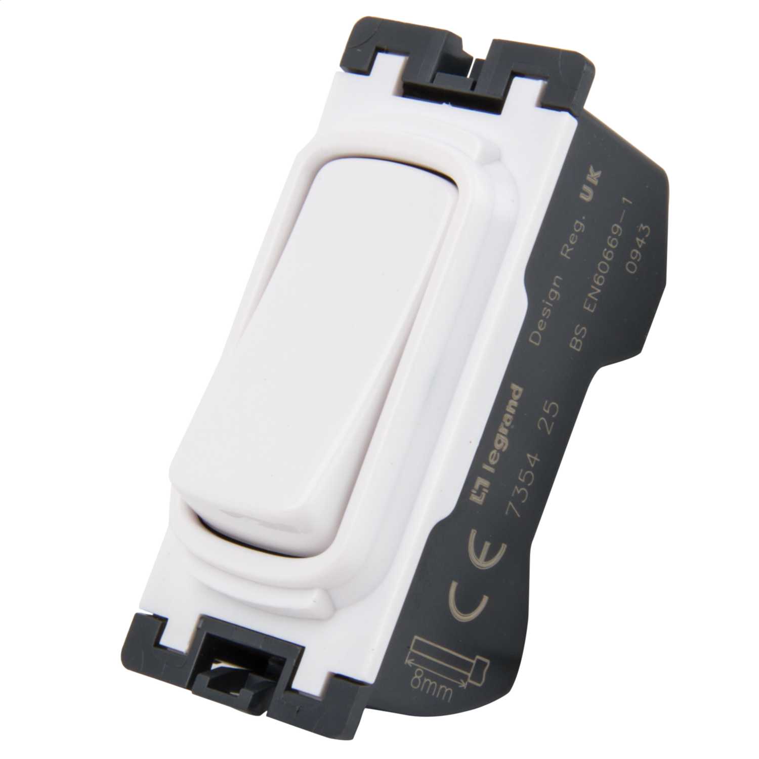 Legrand 20A Double Pole Push To Break Grid Switch (735425) | CEF