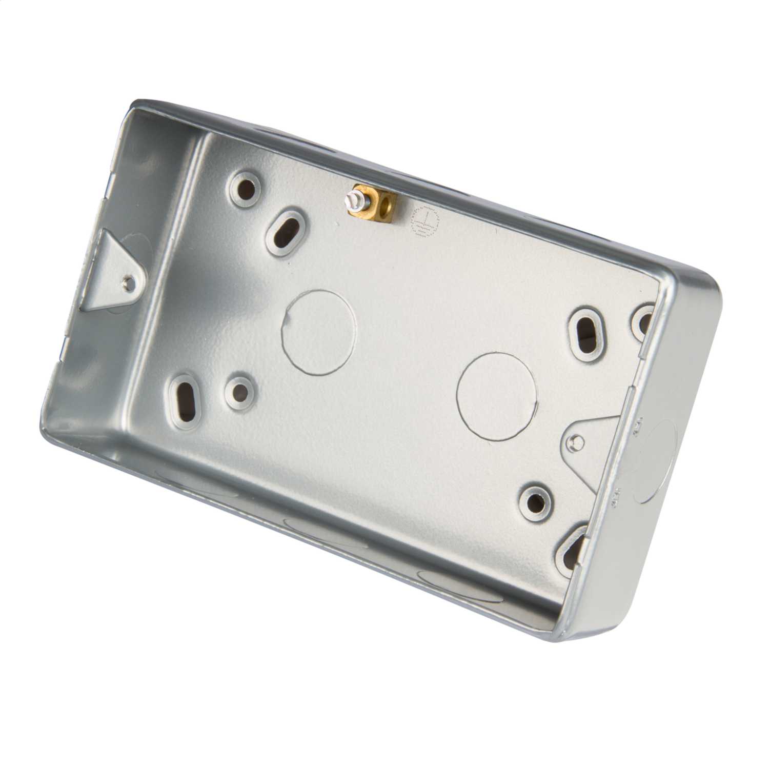 Legrand 2 Gang Surface Mounting Metal Back Box with Knockouts (736401 ...