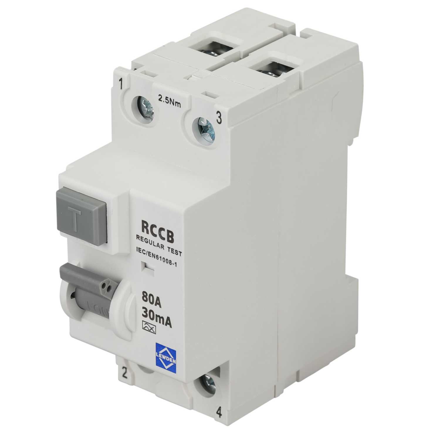 Lewden 80A 2 Pole 30mA Type A RCD (80/30/2A) | CEF
