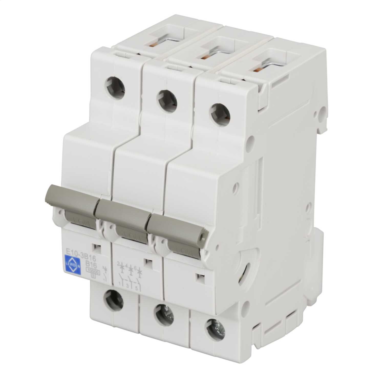Lewden 16A Triple Pole 10kA B Curve MCB (E10-3B16) | CEF