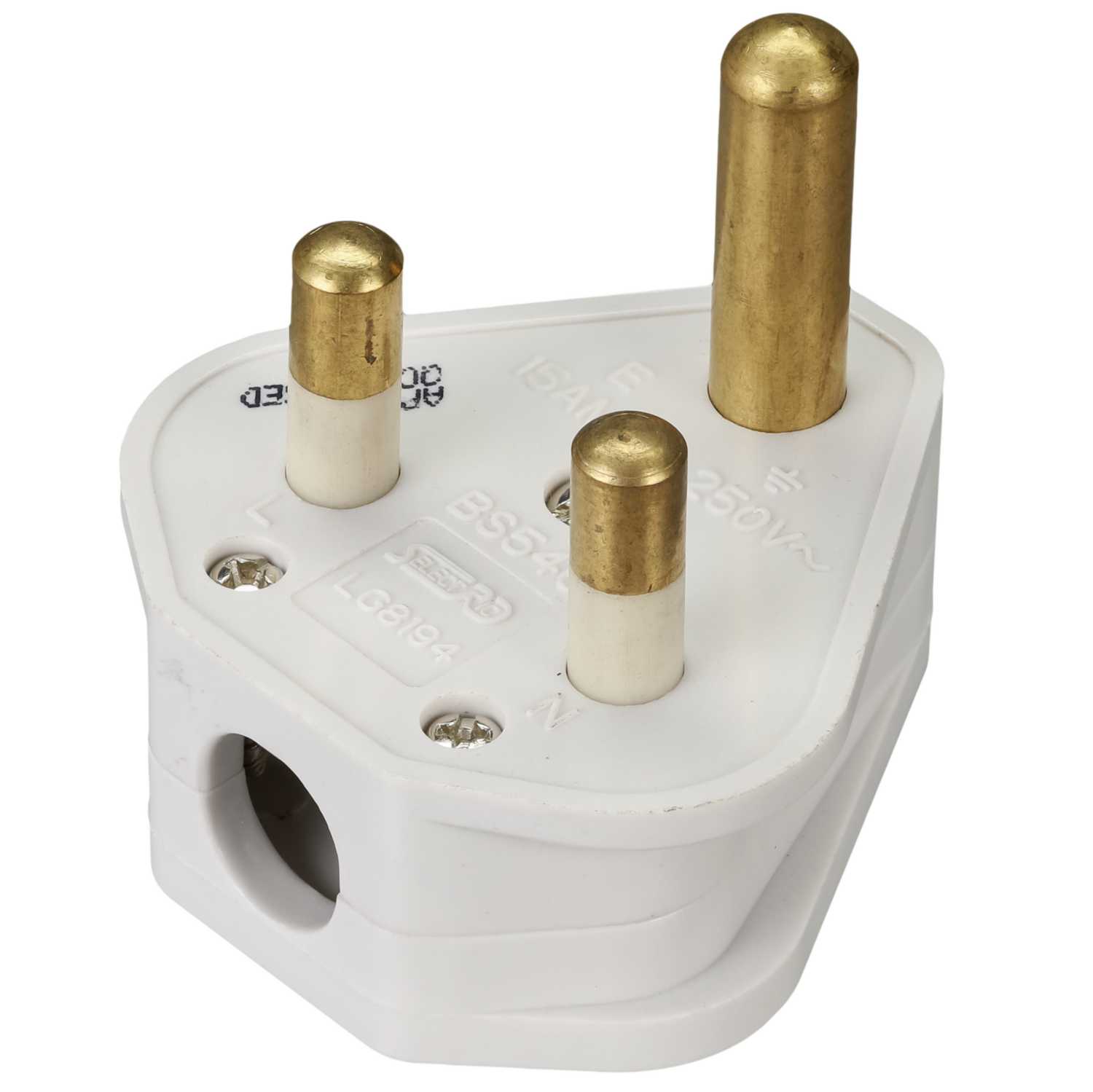 LGA Selectric 15A 3 Round Pin Plug (LG8194) | CEF