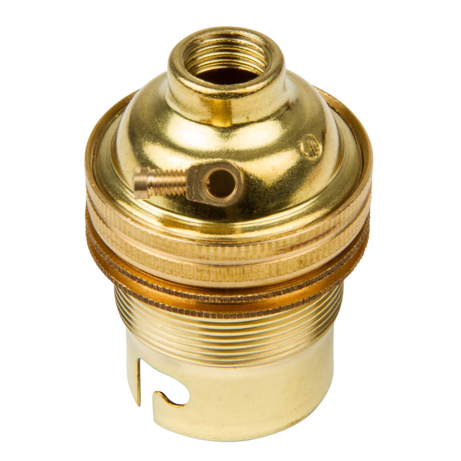 S Lilley M10 x 1mm Threaded Entry Lampholder with Shade Ring (Sold in 1 ...