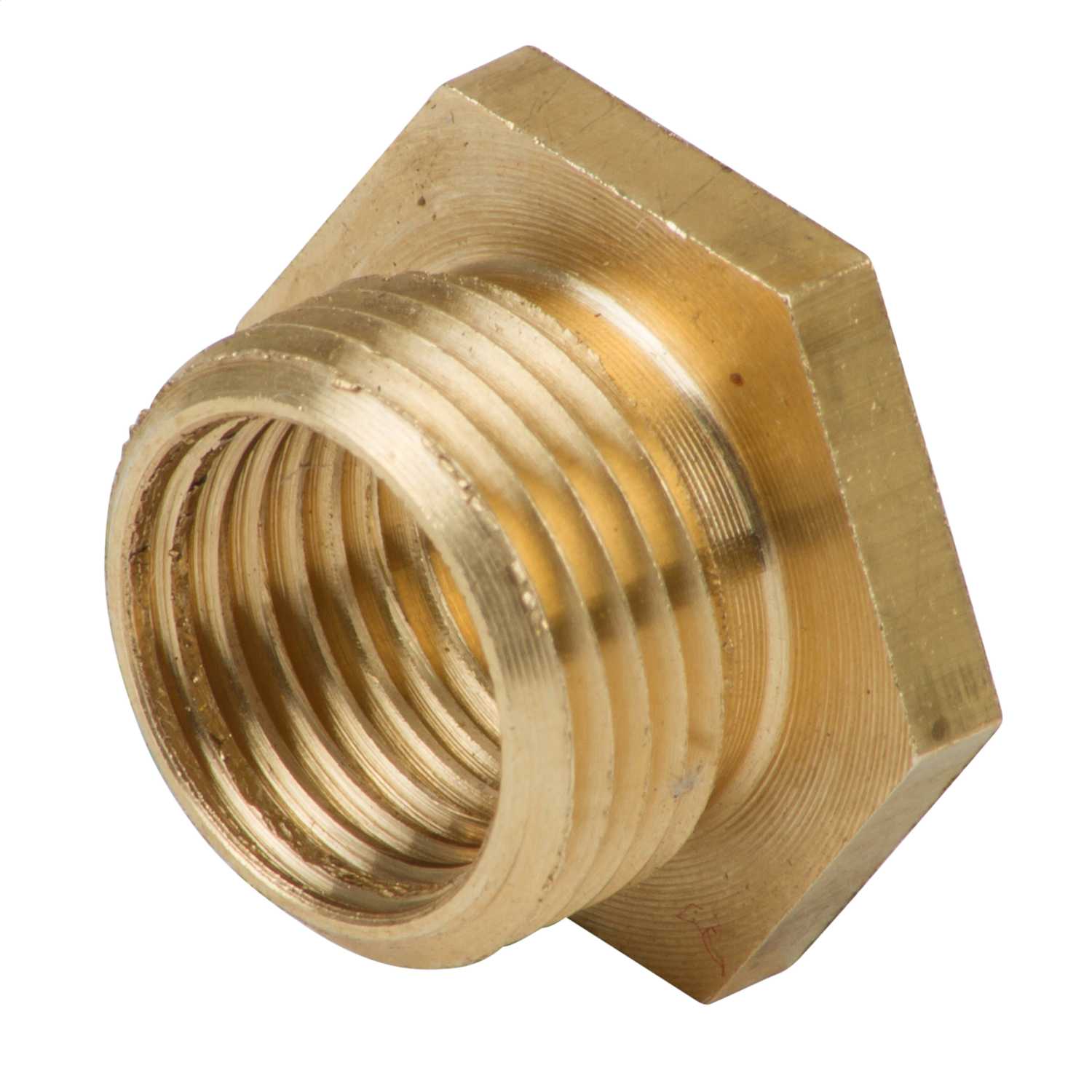 S Lilley ½” M to M10 F Hexagon Head Brass Reduction Bush (Sold in 1's ...