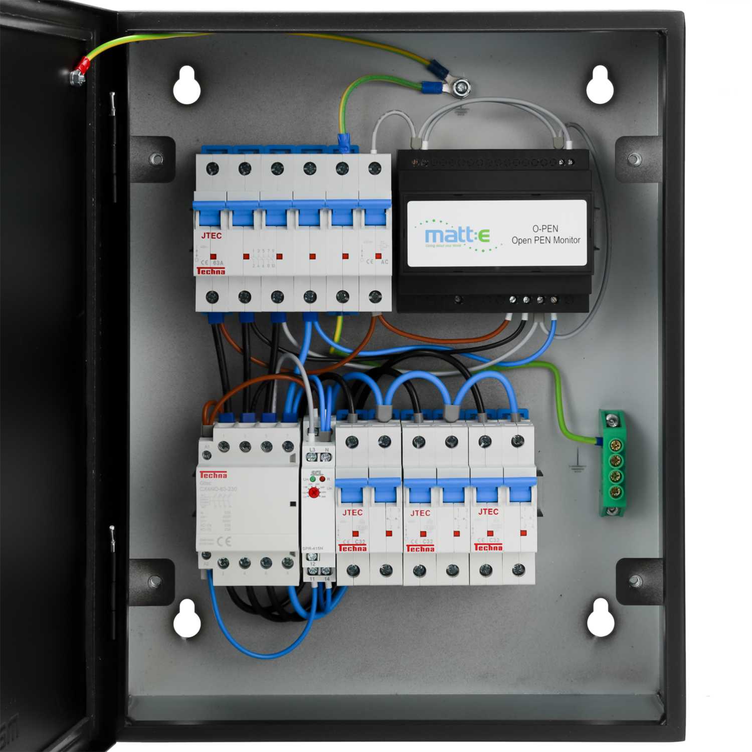 Matt:e 3 Phase EV Connection Unit with 3 x 32A Double Pole Type C MCBs ...