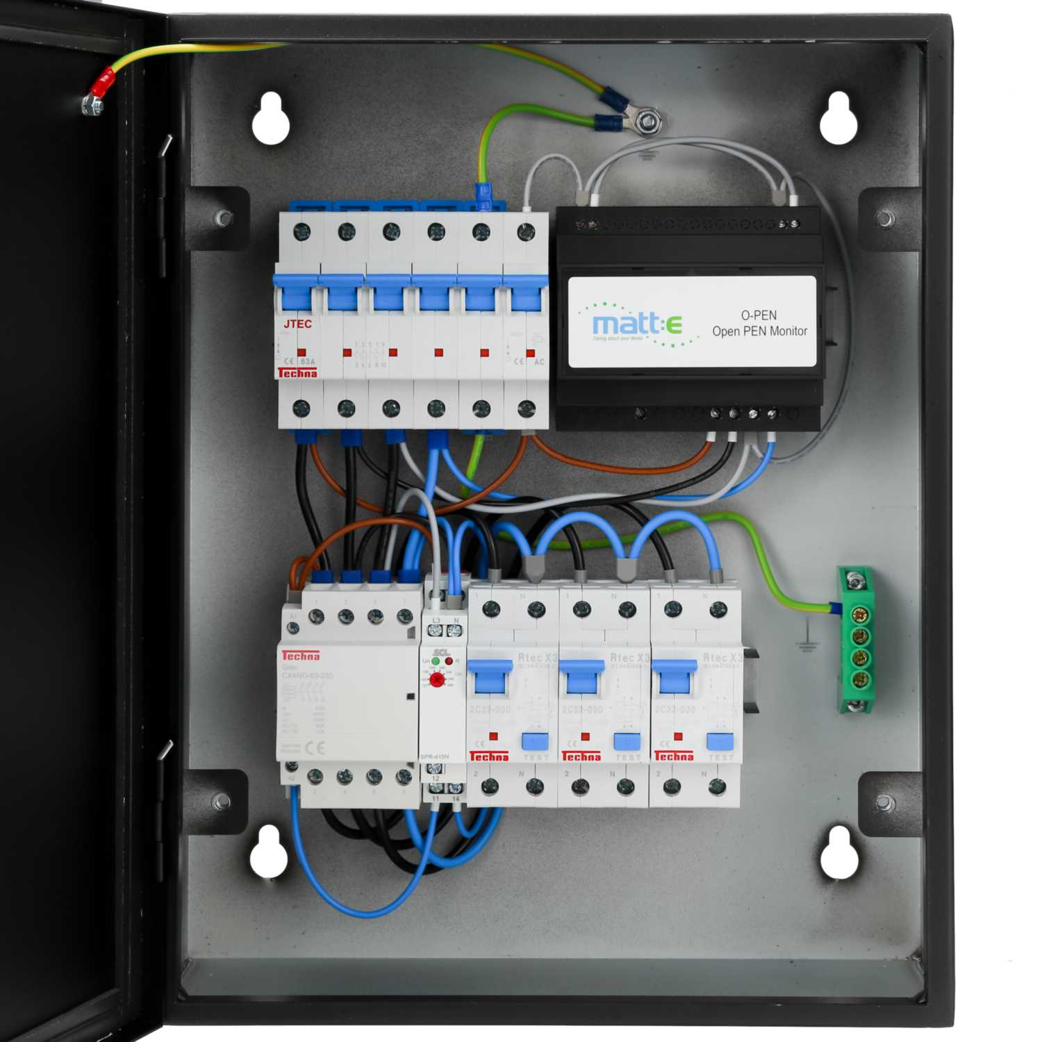 Matt:e 3 Phase EV Connection Unit with 3 x 32A Single Phase Type A ...