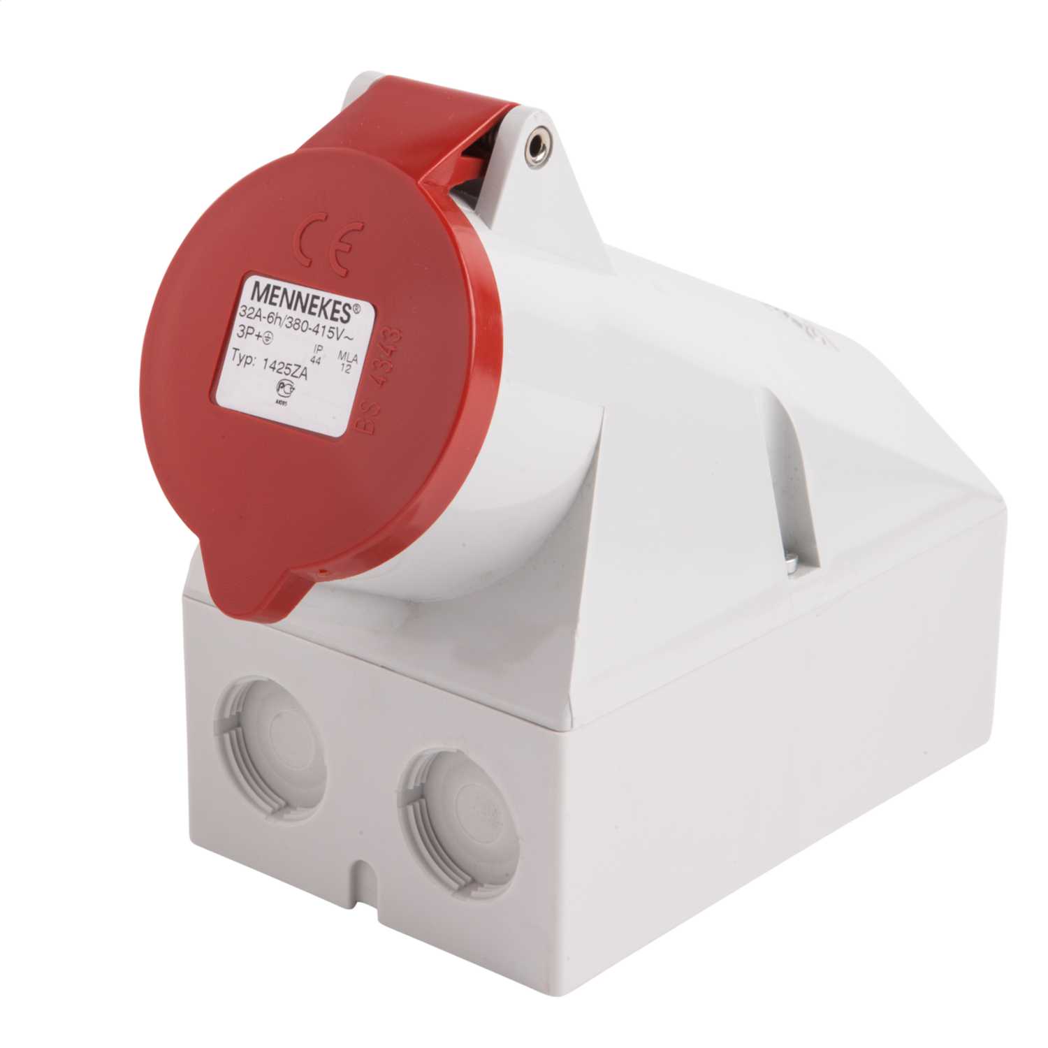Mennekes 32A 3P+E 400V Wall Mounted Socket IP44 (1425ZA) | CEF