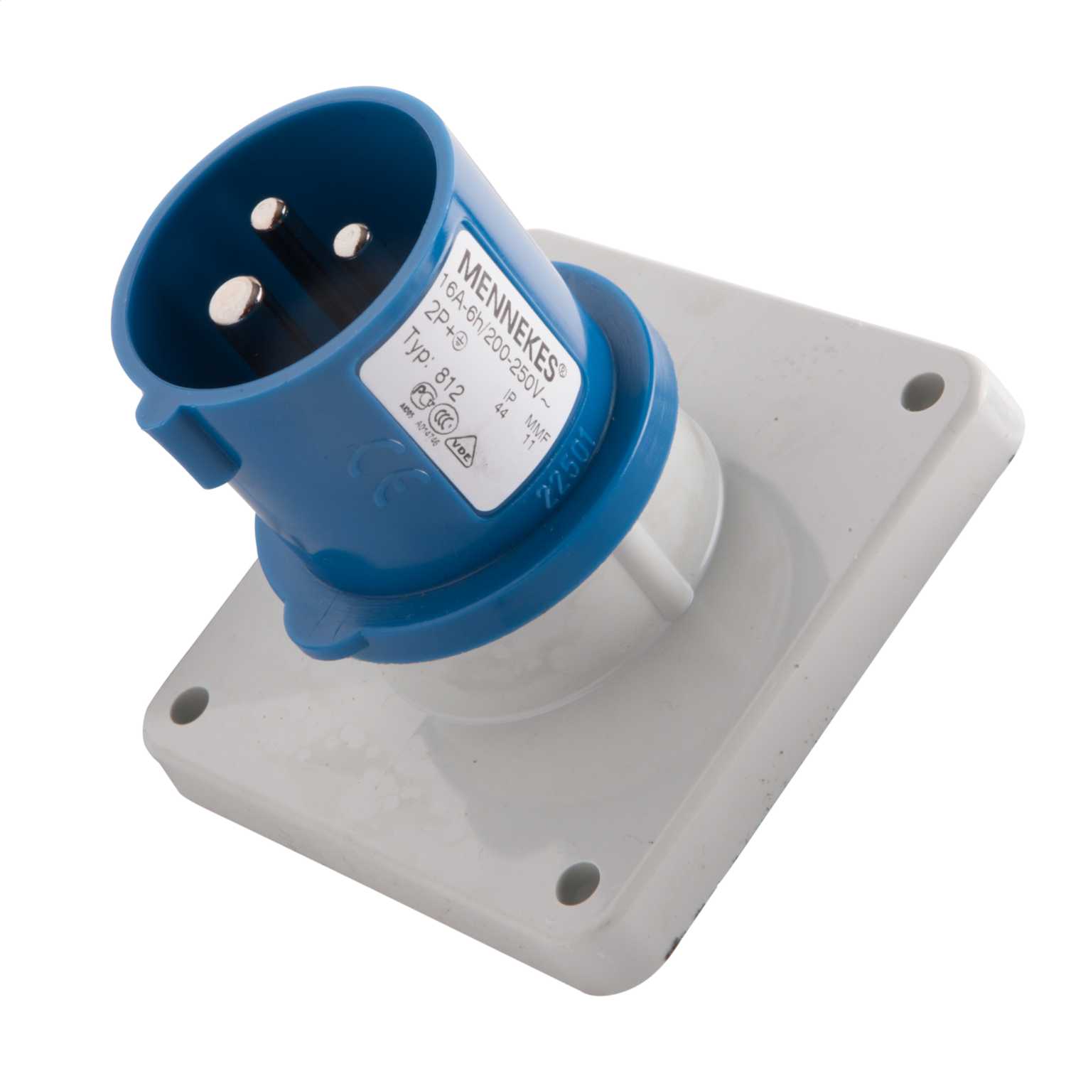 Mennekes 16A 2P+E 230V Panel Mounted Appliance Inlet IP44 (812) | CEF