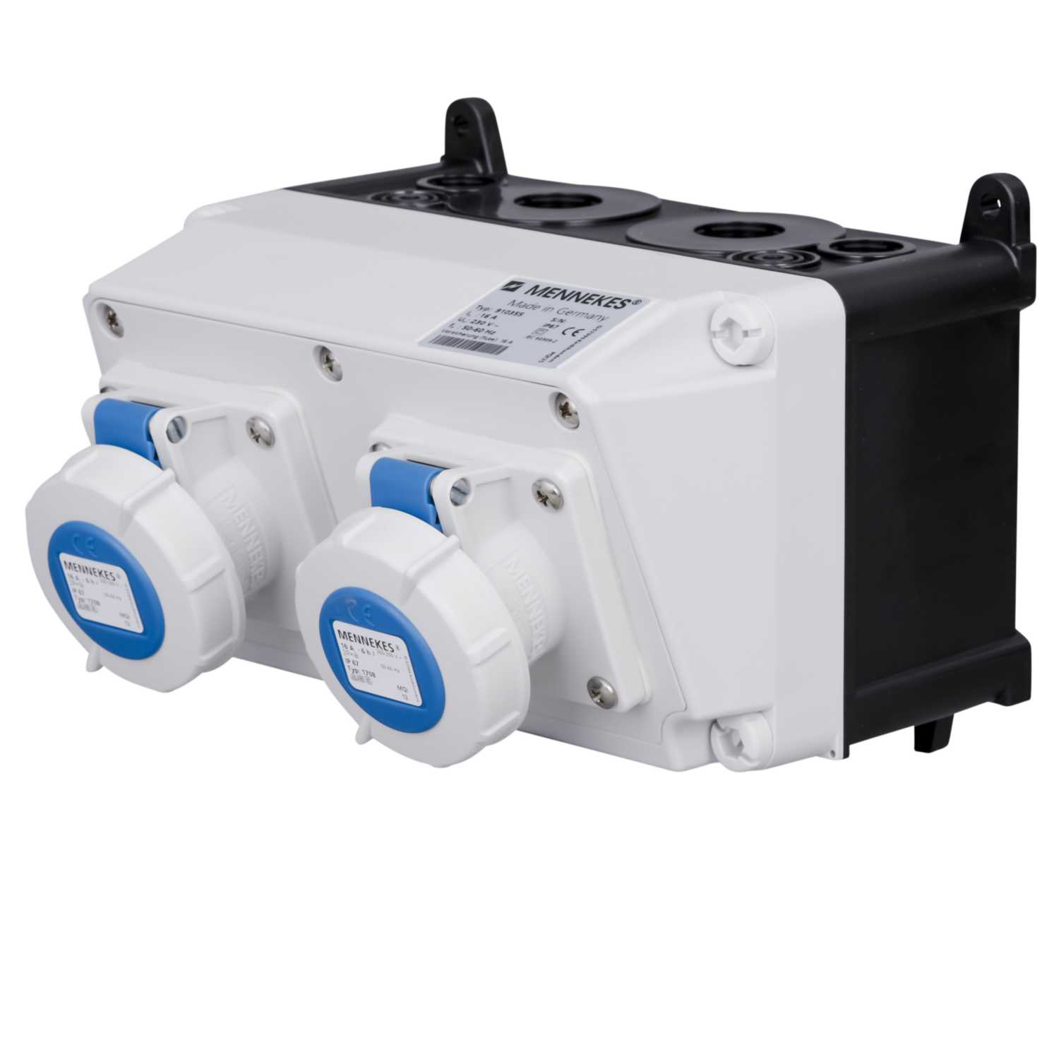 Mennekes AMAXX® 16A 2P+E 230V 2 Gang Wall Mounted Socket IP67 (910355 ...