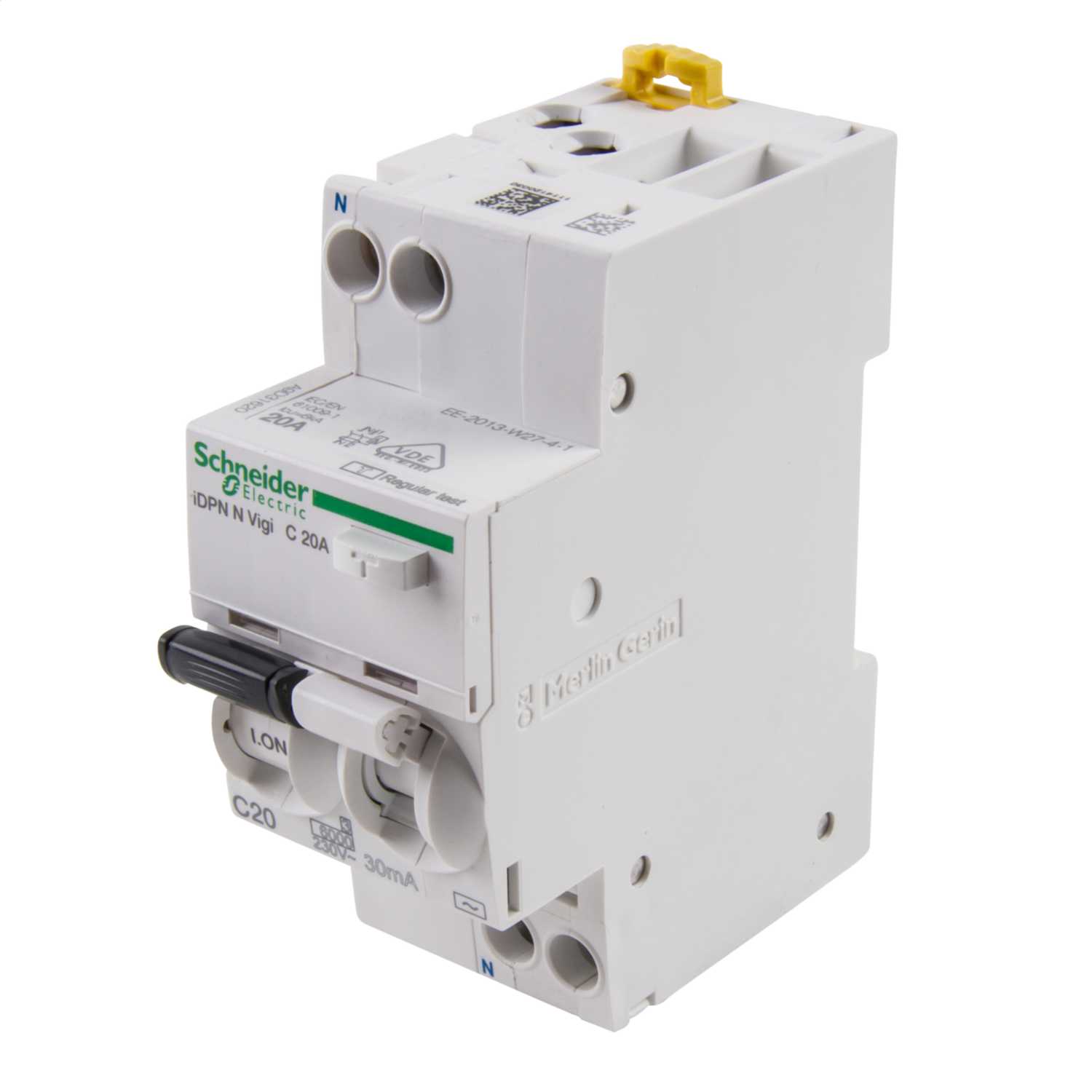 Schneider Acti9 20A Double Pole 2 Module C Curve 6kA 30mA Type AC RCBO (A9D31620) | CEF