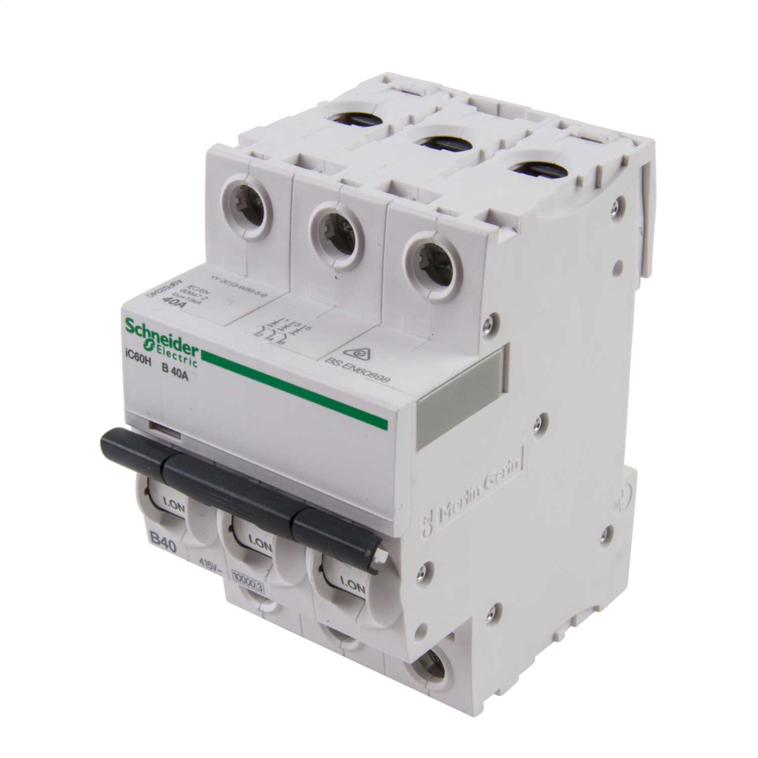 Schneider Acti9 40A Triple Pole 10kA B Curve MCB (A9F53340) | CEF